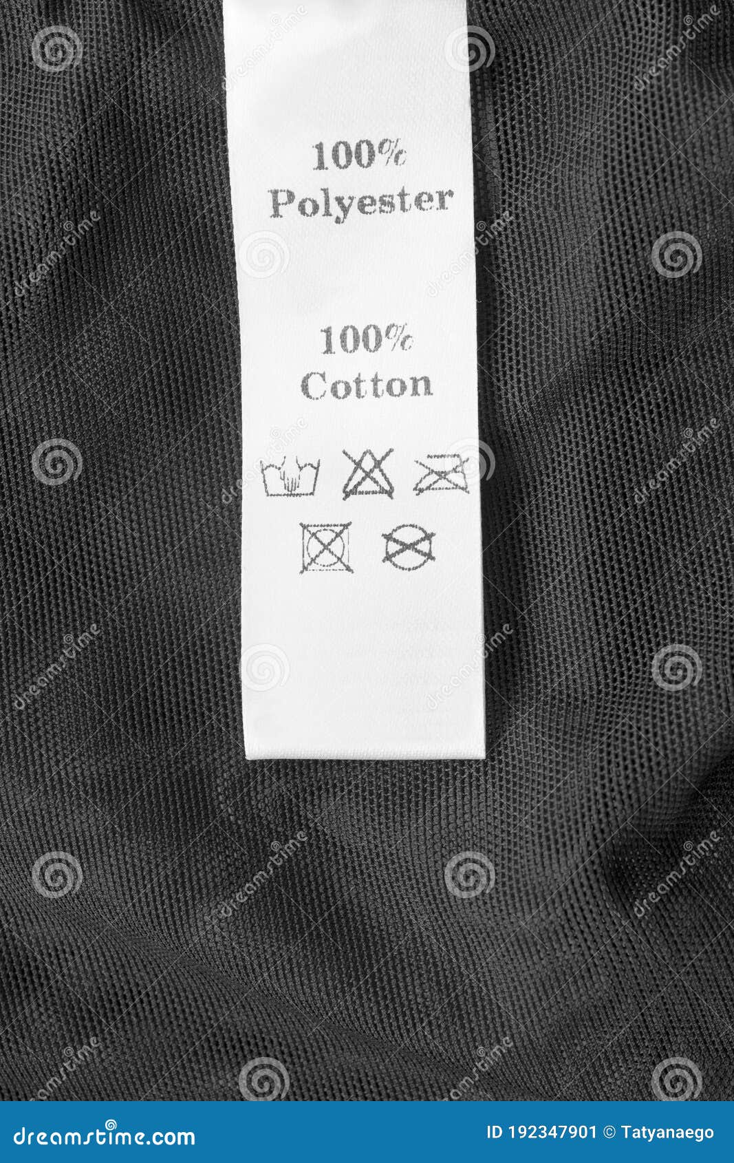 Care and composition label stock image. Image of detail - 192347901