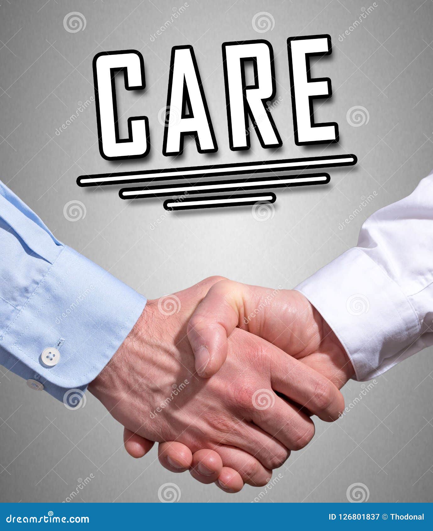 Care Concept with a Handshake Stock Image - Image of hands, concept ...