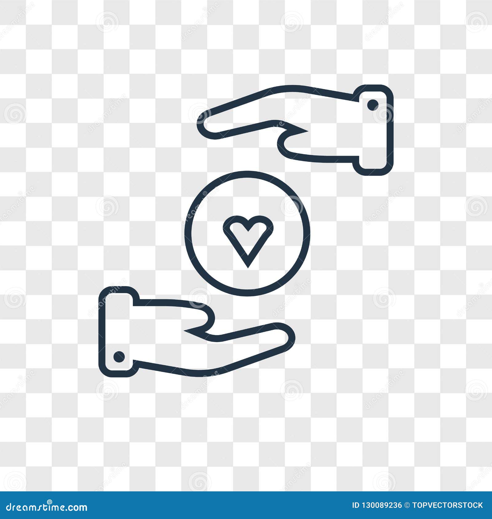 Care Concept Vector Linear Icon Isolated on Transparent Background ...