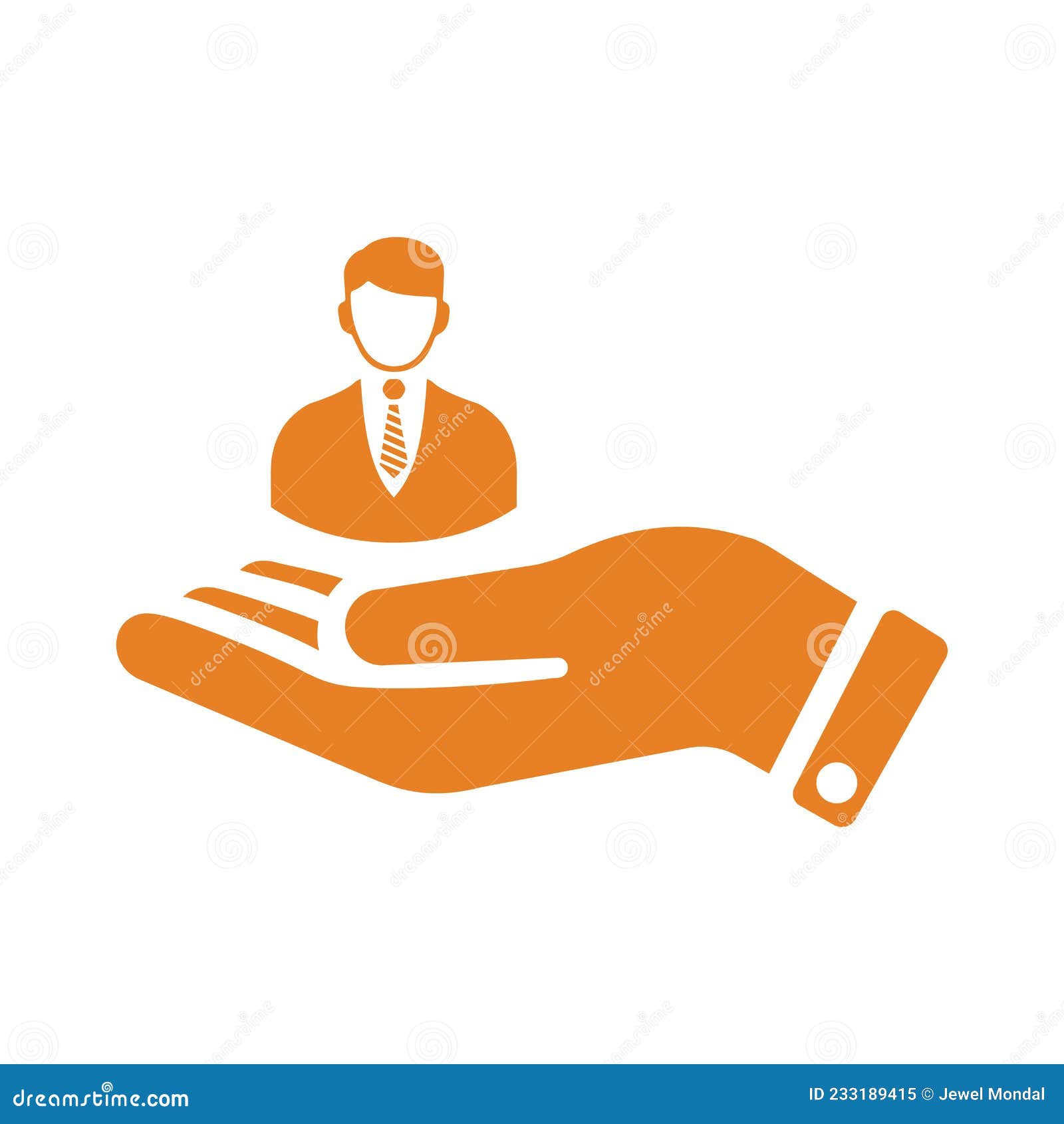 Care, Customer, Help, Hold Icon. Orange Vector Design Stock Vector ...