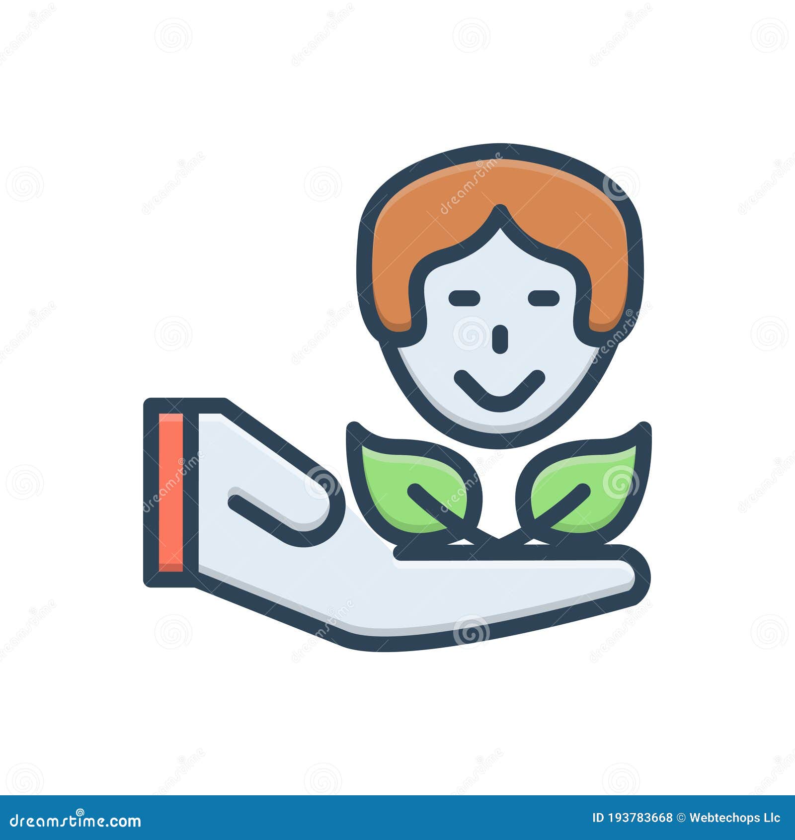 Color Illustration Icon for Care, Carefully and Heed Stock Illustration ...