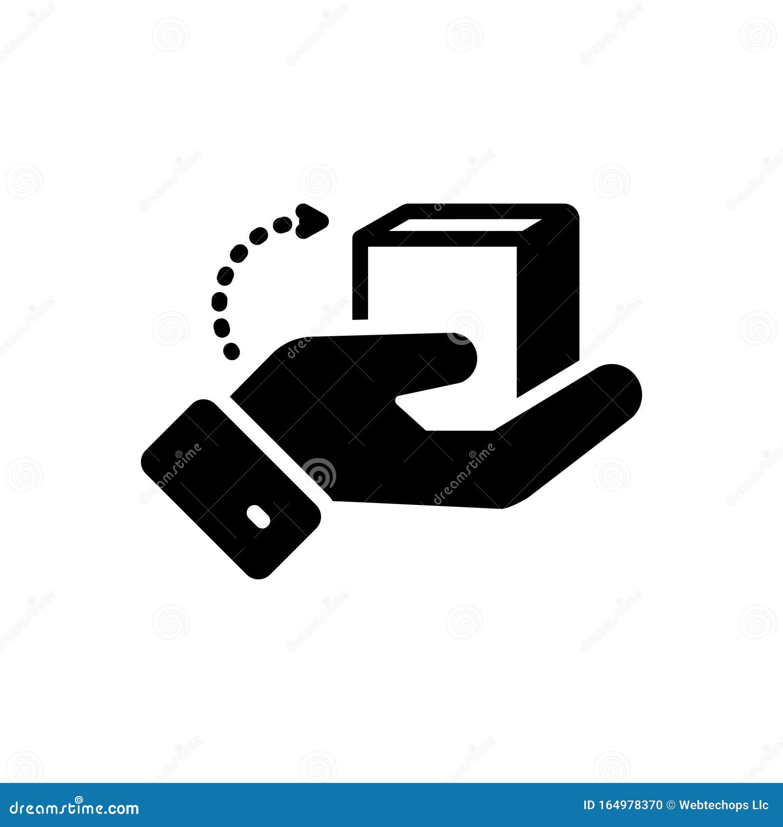 Black Solid Icon for Care, Safekeeping and Careful Stock Vector ...