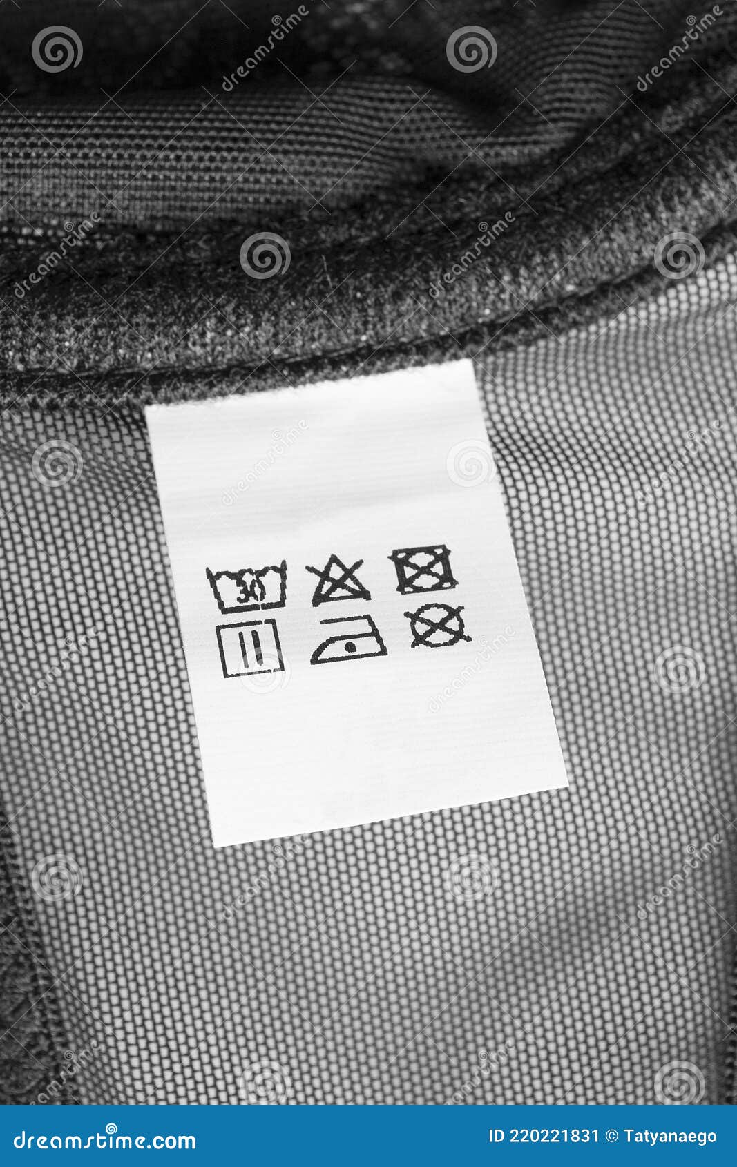 Care instructions label stock image. Image of background - 220221831