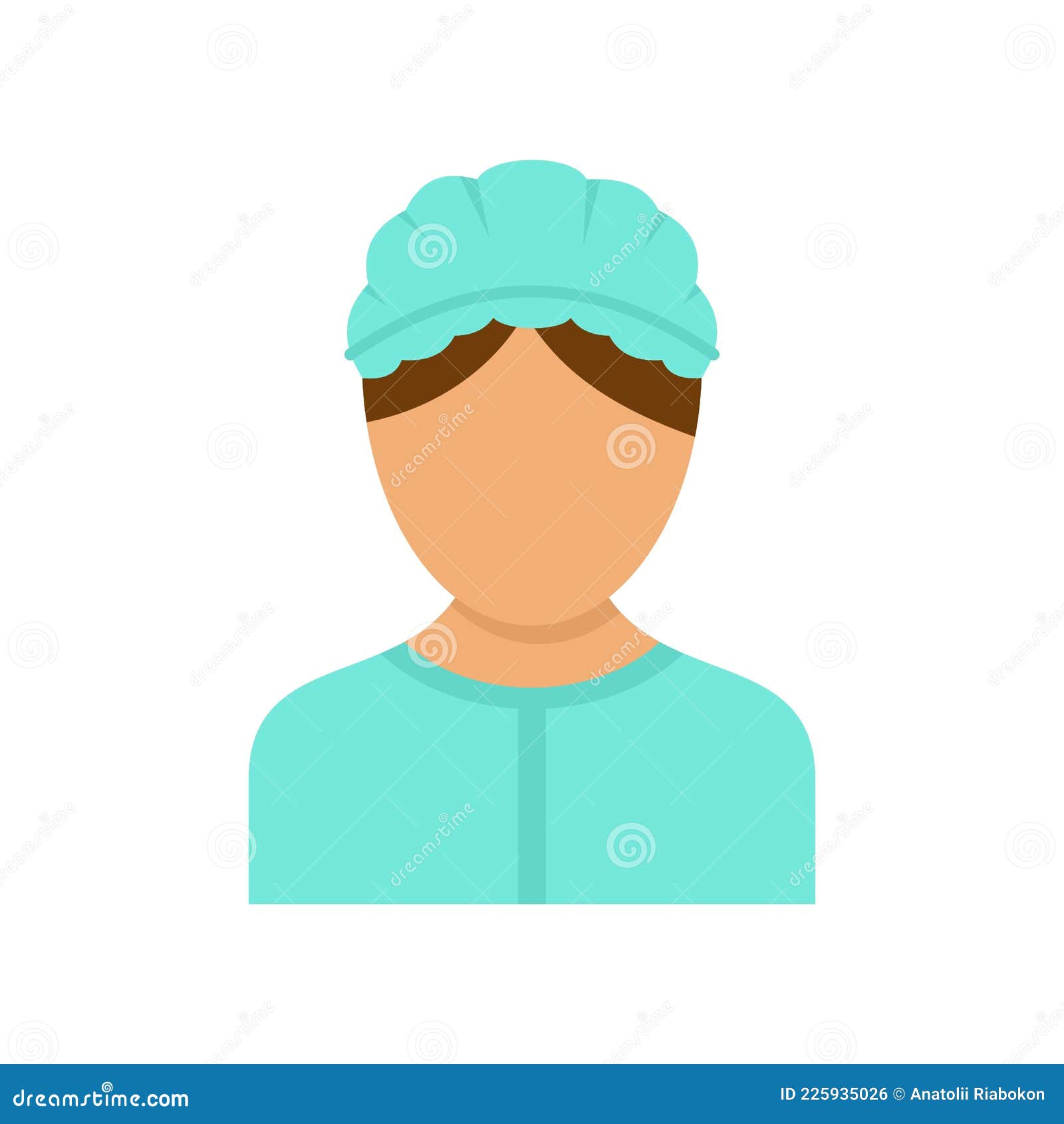 Care Nurse Icon Flat Isolated Vector Stock Illustration - Illustration ...