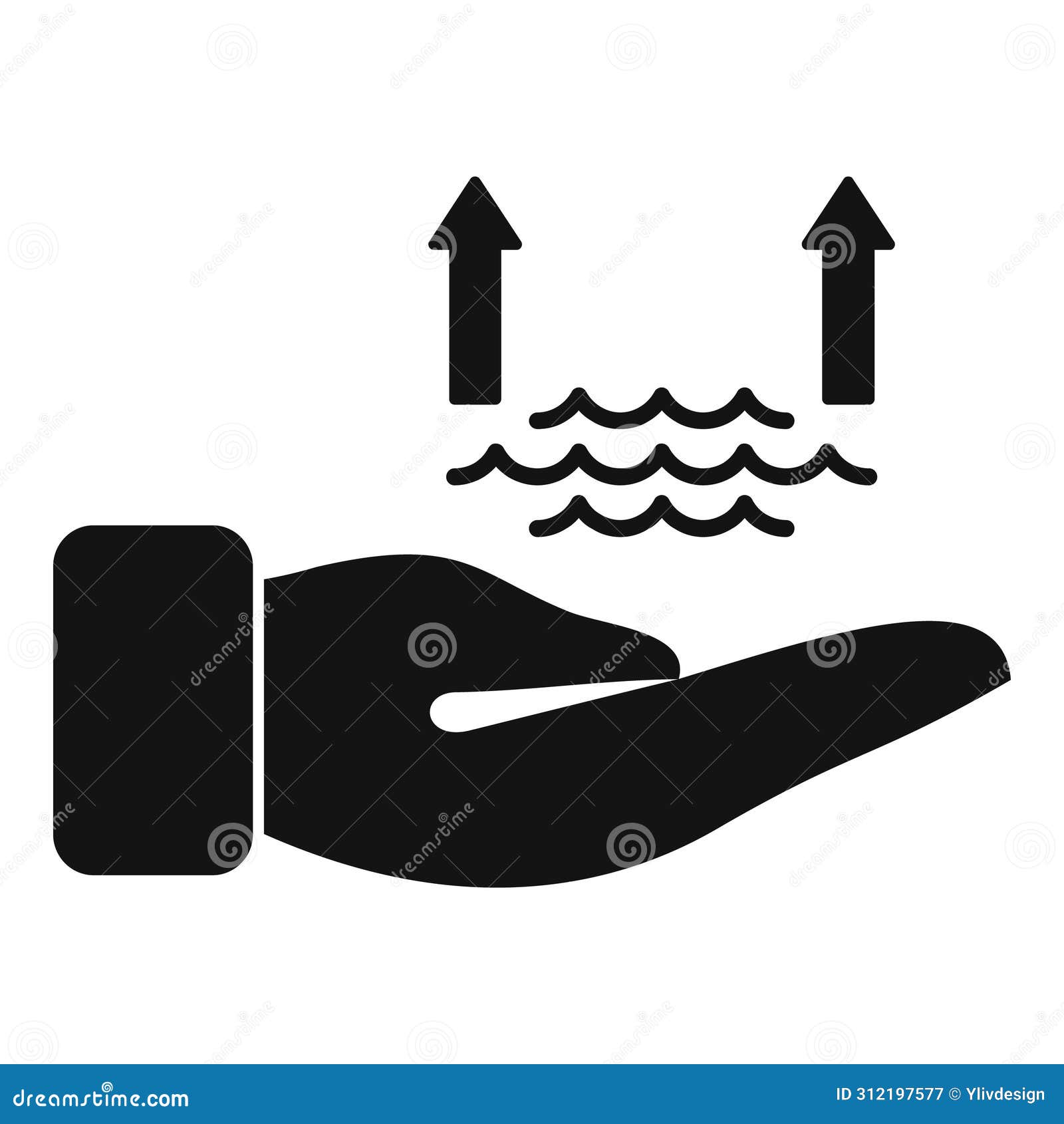 Care Ocean Level Risk Icon Simple Vector. Climate Disasters Stock ...