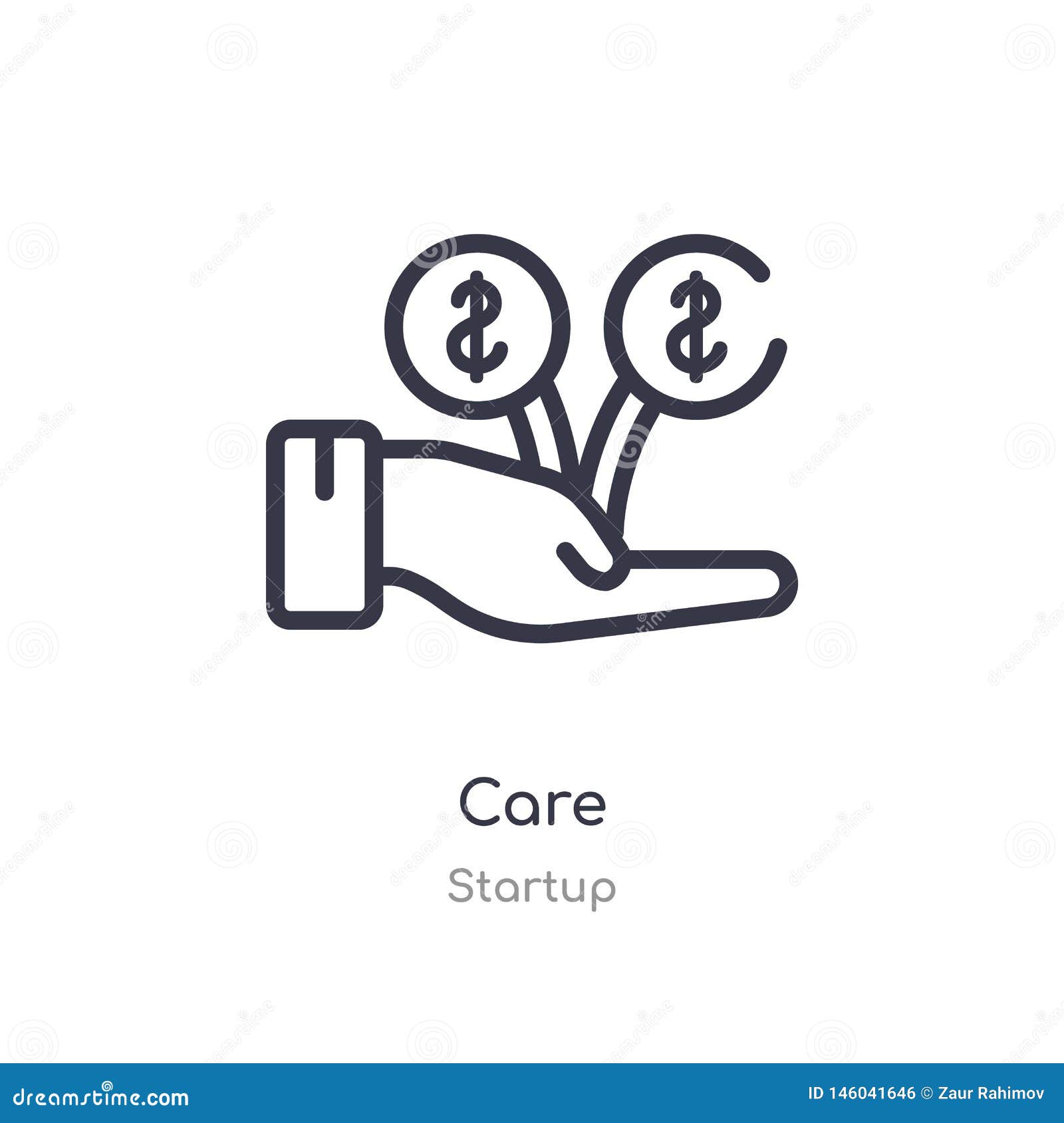 Care Outline Icon. Isolated Line Vector Illustration from Startup ...