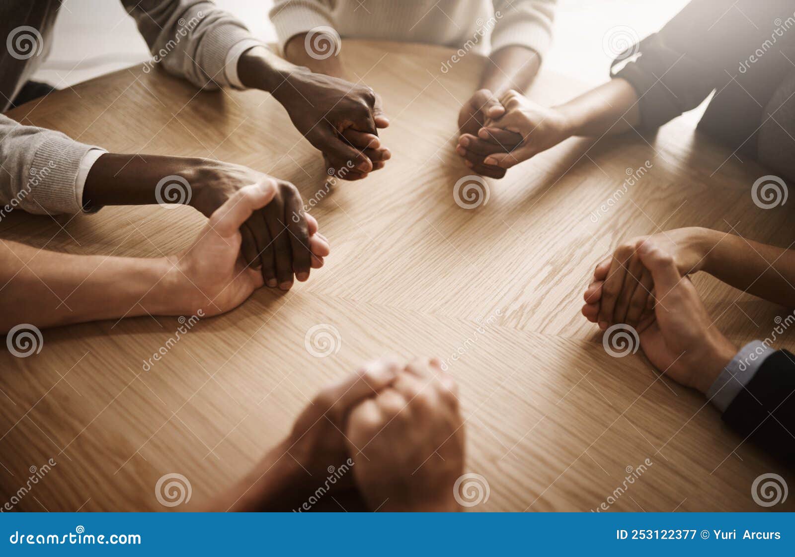 Care, Support and Teamwork by Group of People Holding Hands in a Circle ...