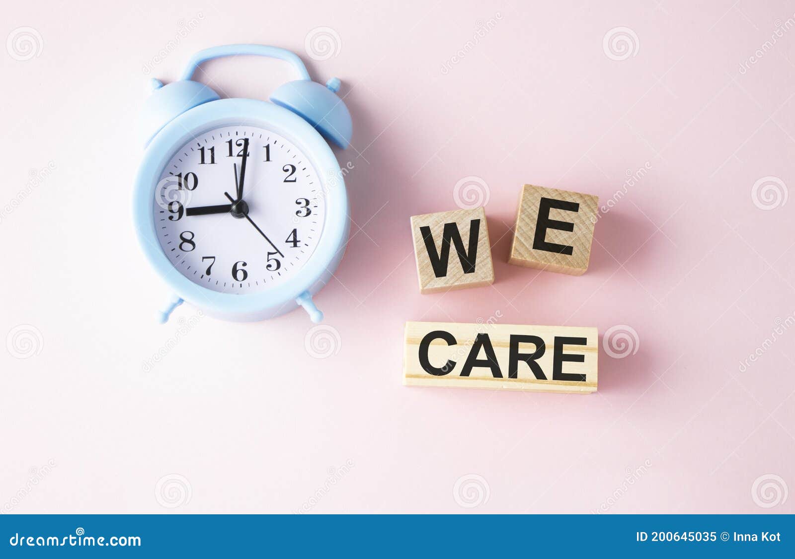 We CARE Text on a Wooden Block Stock Image - Image of symbol, wellness ...