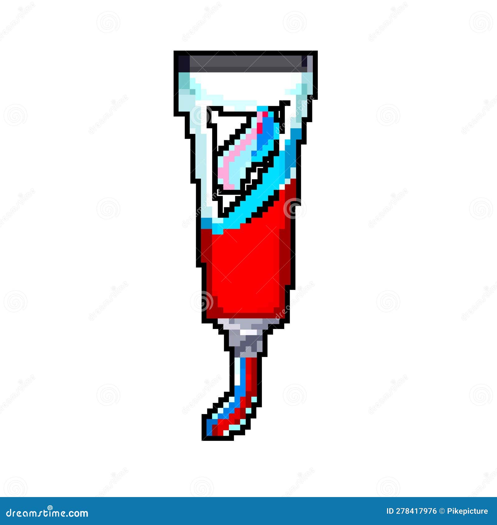 Care Toothpaste Game Pixel Art Vector Illustration Stock Vector ...