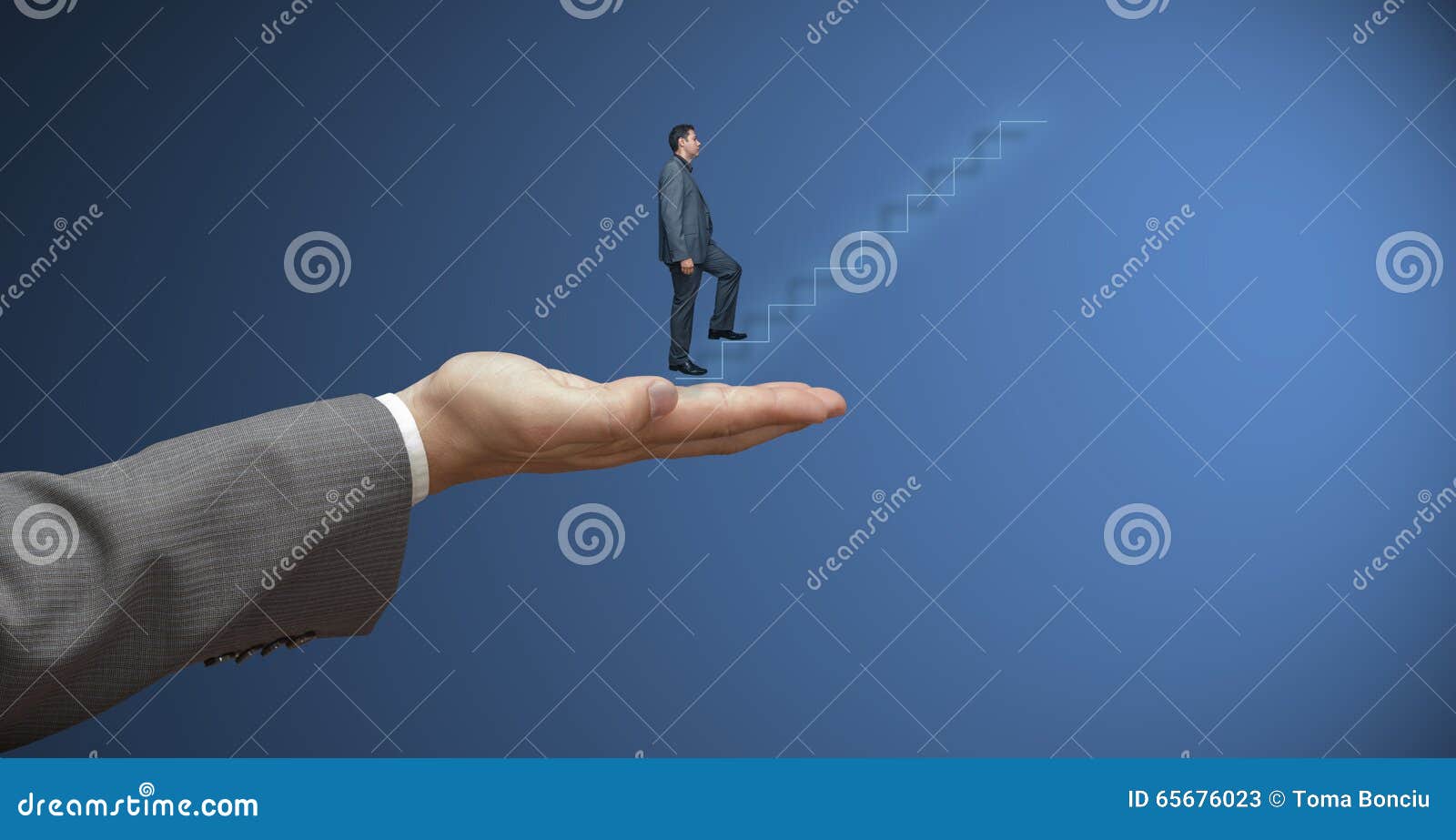 Career Advancing and Development Stock Image - Image of palm ...