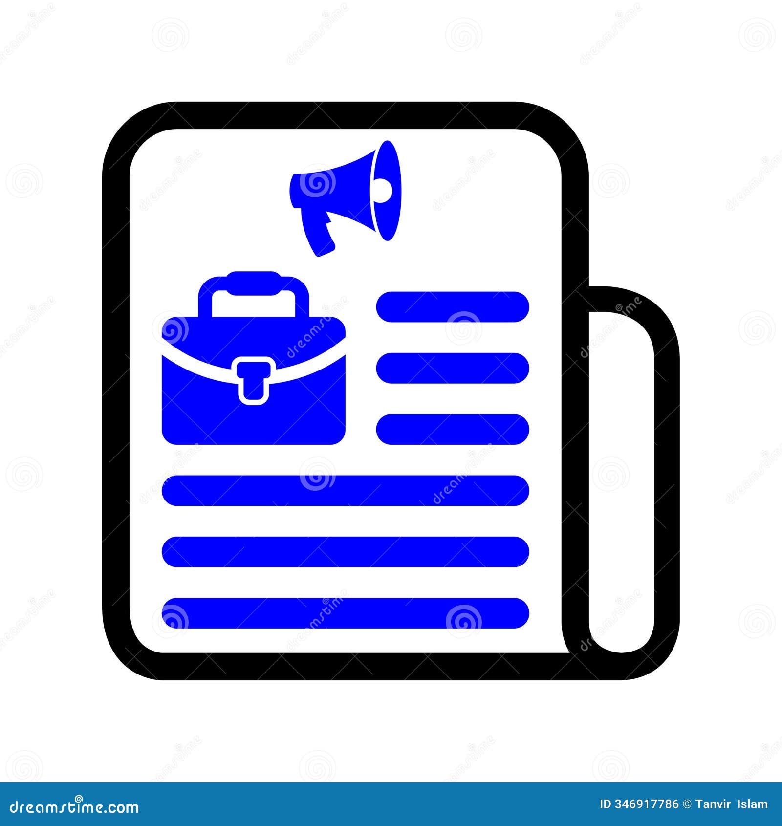 Career advertisement Icon stock illustration. Illustration of sign ...