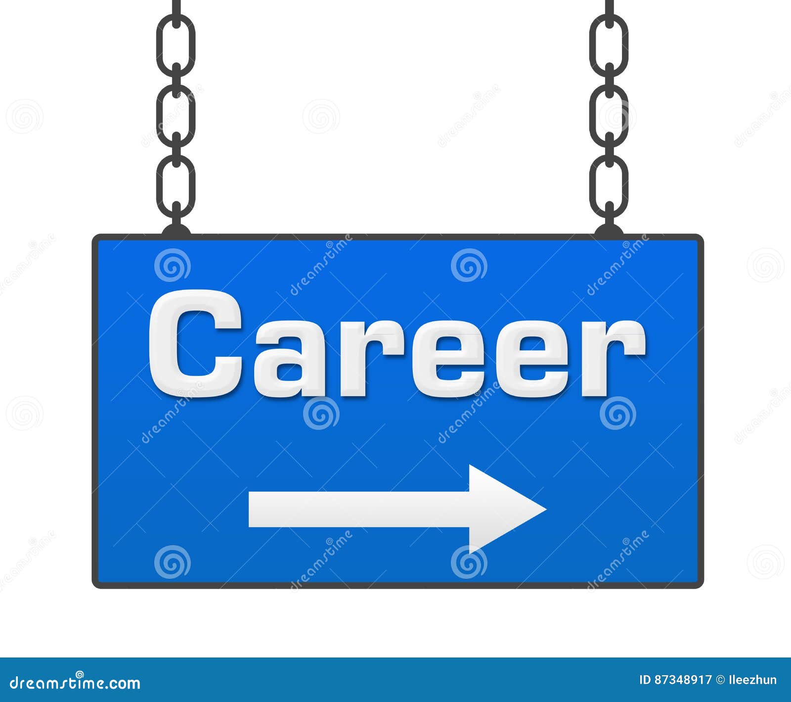 Career Blue Signboard stock illustration. Illustration of signboard ...
