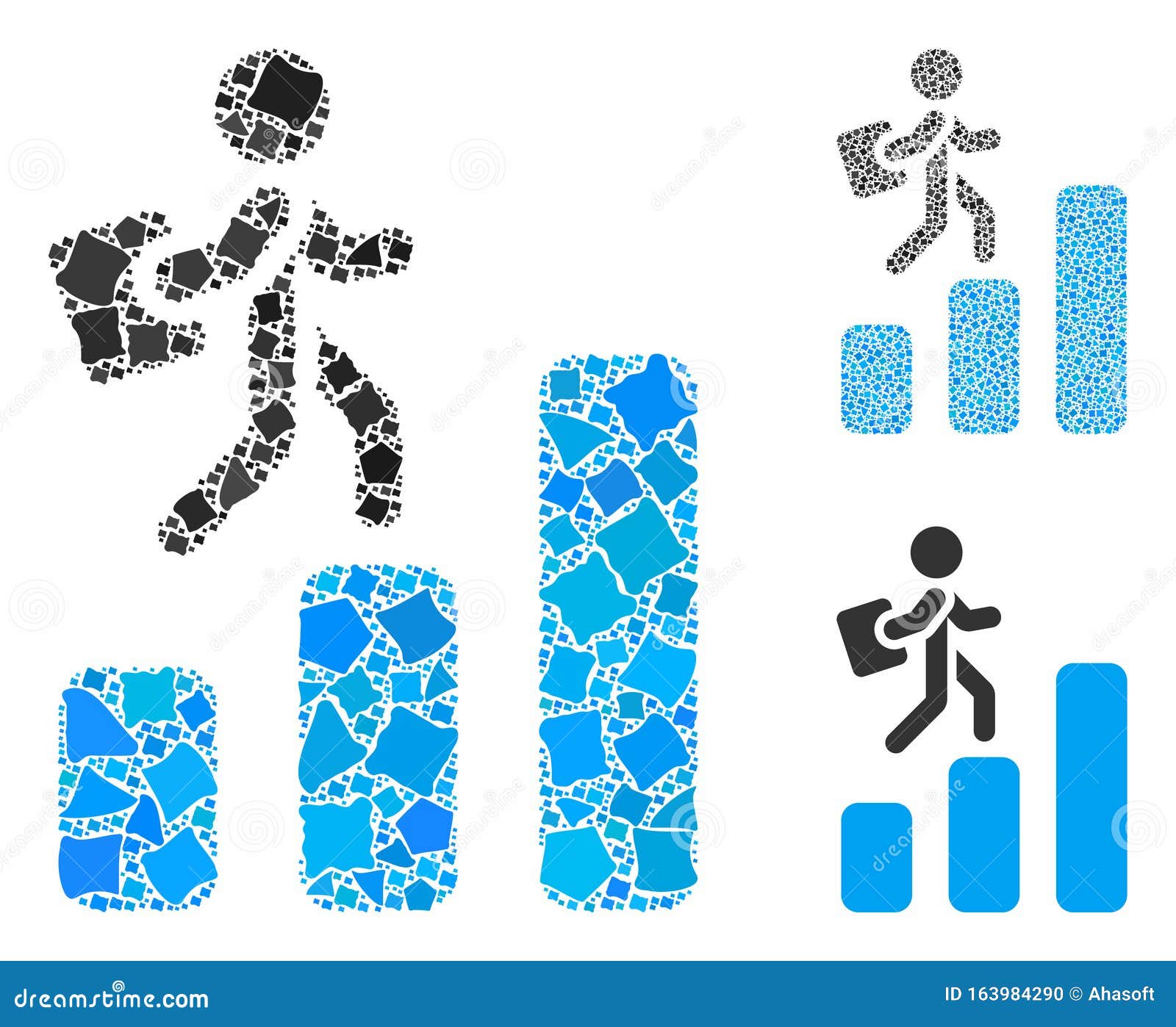 ITO Bar Chart Composition Icon Of Tremulant Pieces Vector Illustration ...