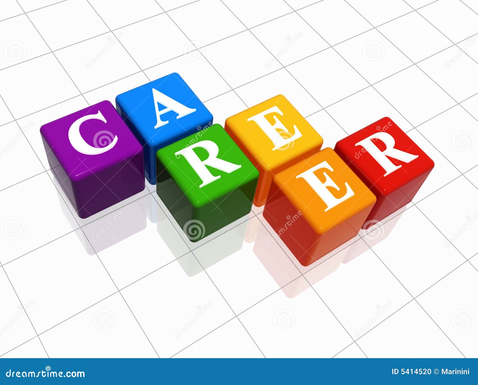 Career in colour stock illustration. Illustration of motivation - 5414520