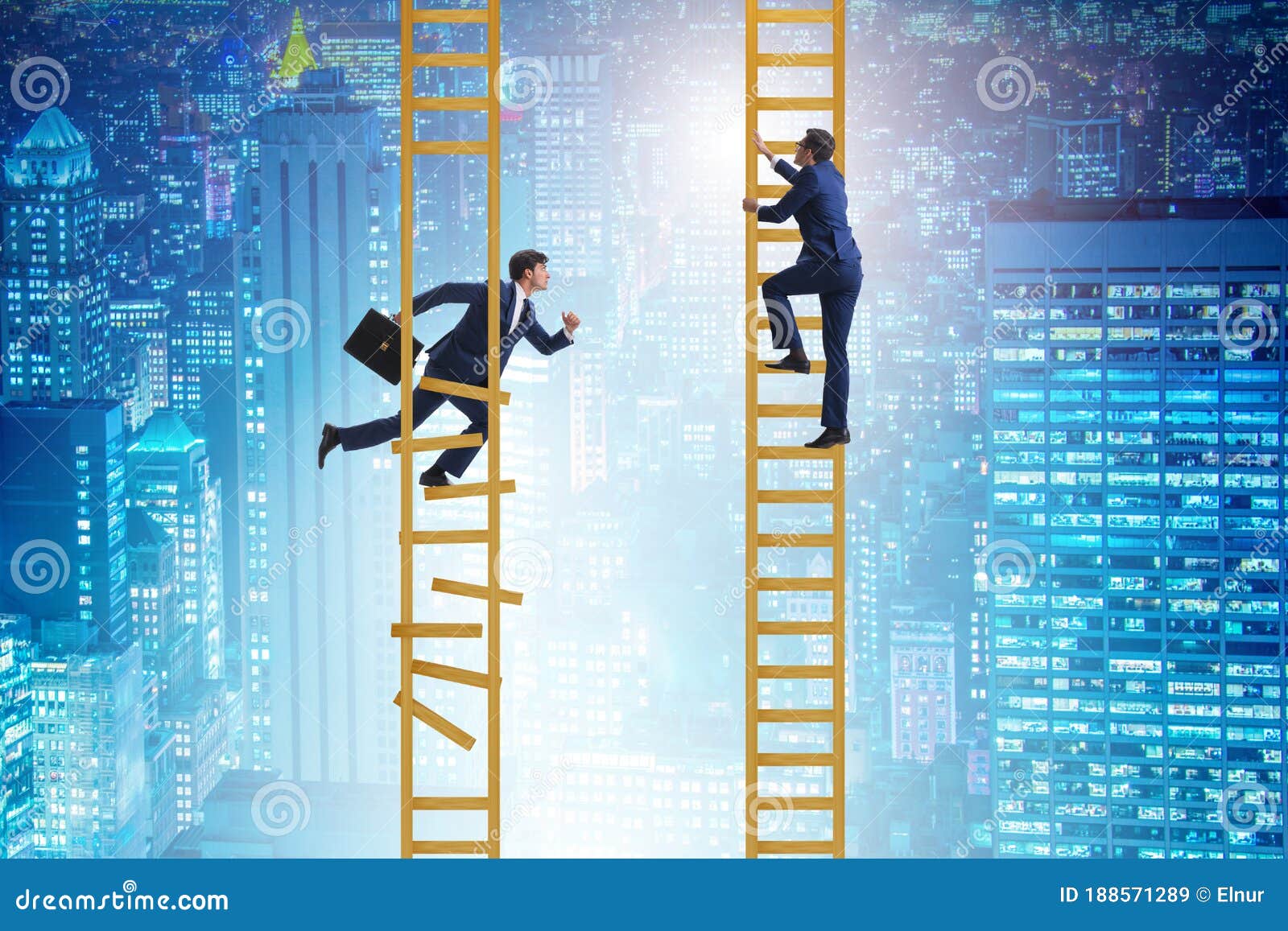 Career Competition in Business Environment Stock Image - Image of ...