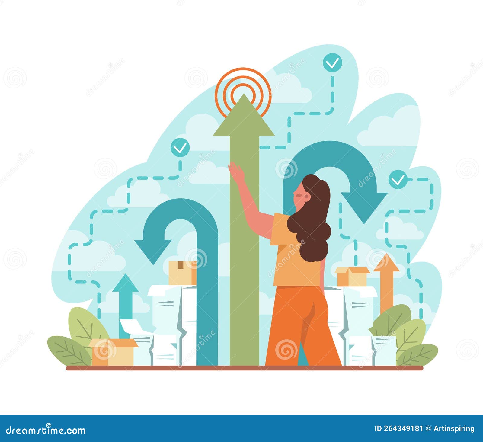 Career Concept. Idea of Personal Professional Progress Stock Vector ...