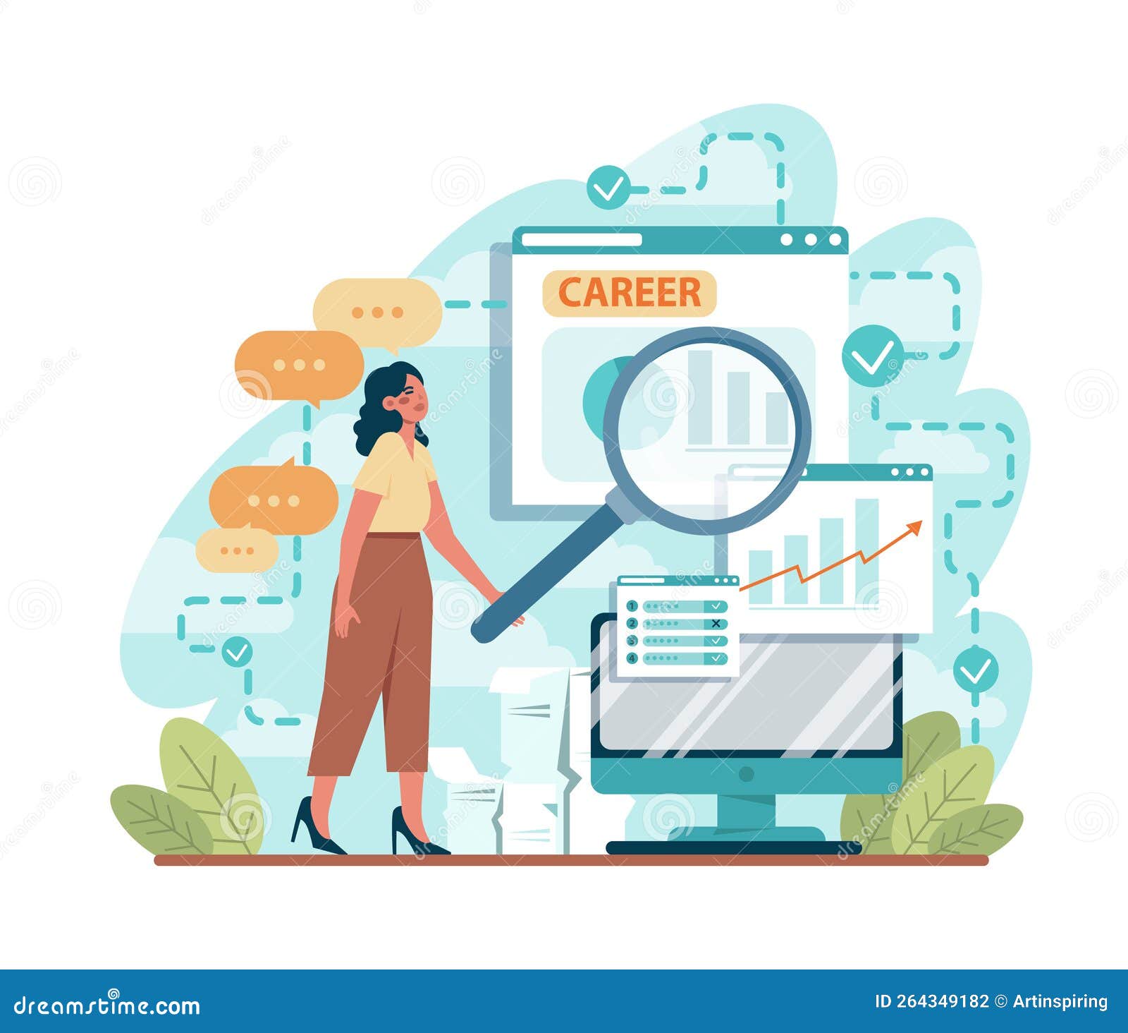 Career Concept. Idea of Personal Professional Progress Stock ...