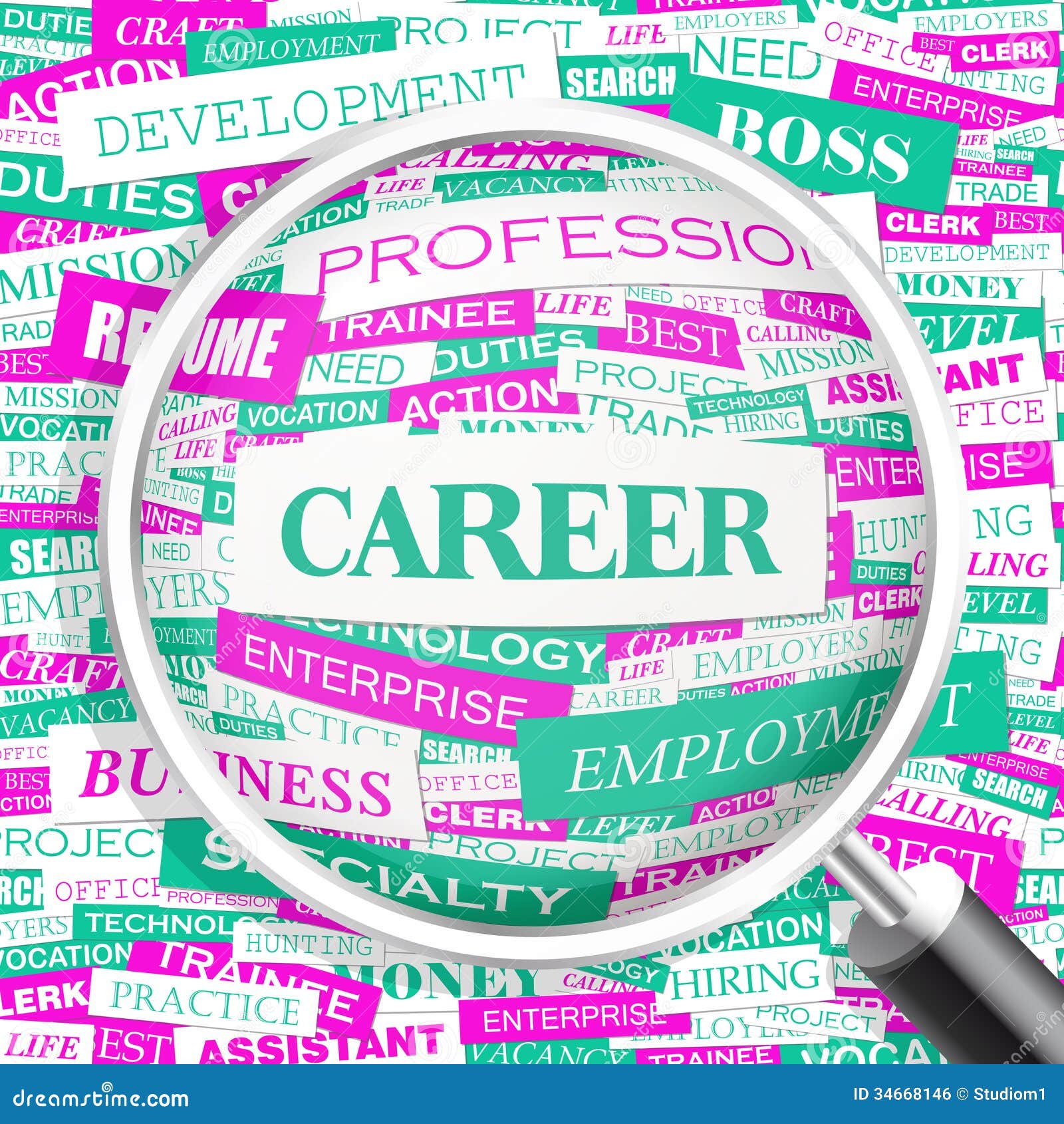 Career stock vector. Illustration of search, design, conceptual - 34668146