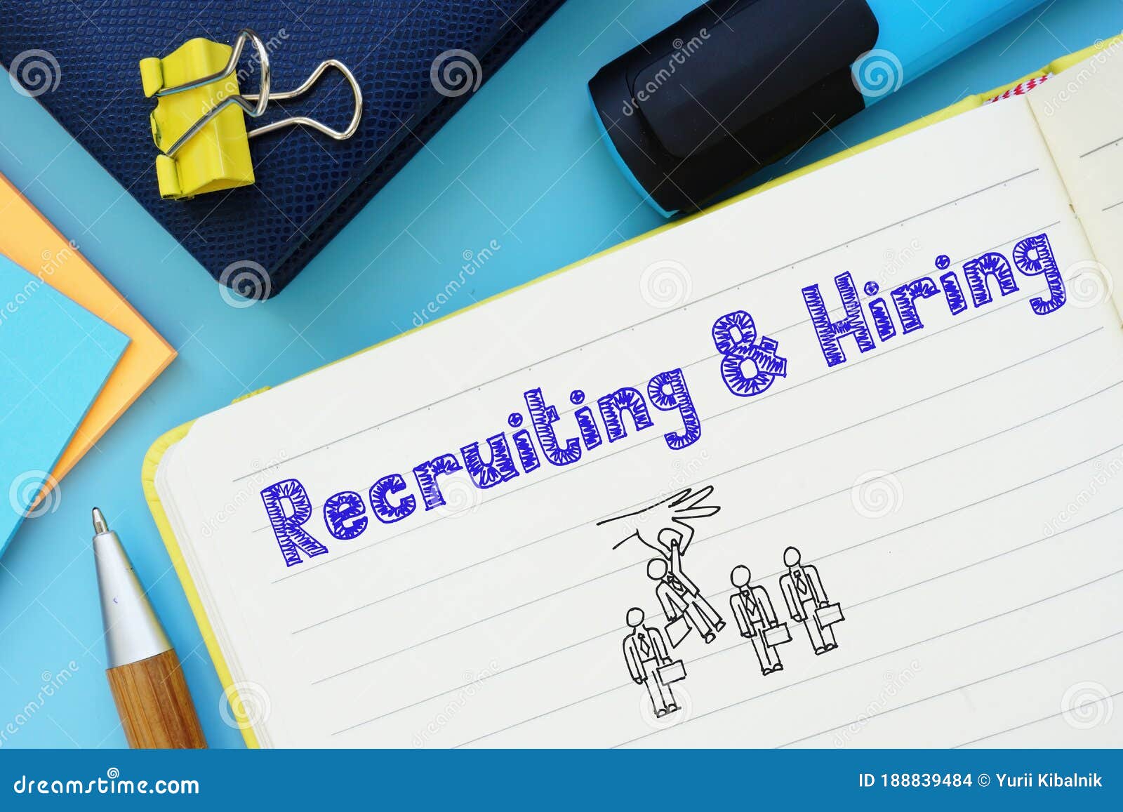 Career Concept Meaning Recruiting & Hiring with Phrase on the Page ...