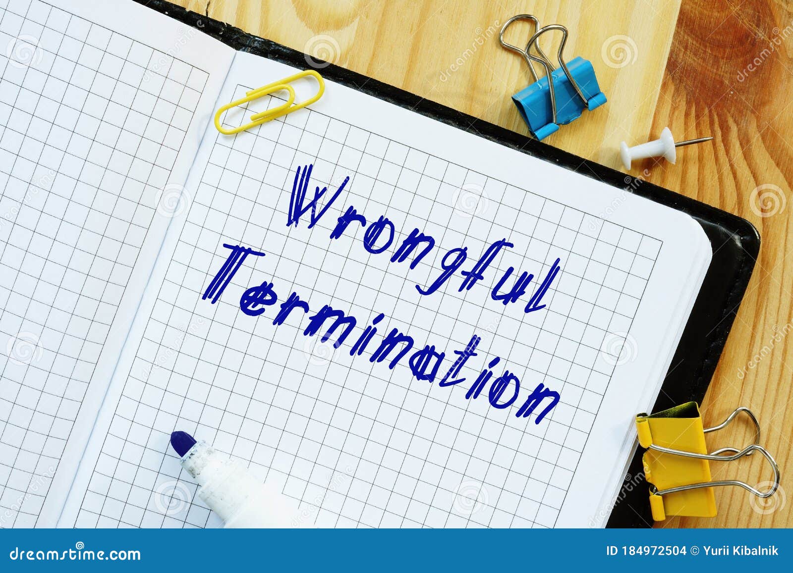 Career Concept about Wrongful Termination with Phrase on the Sheet ...