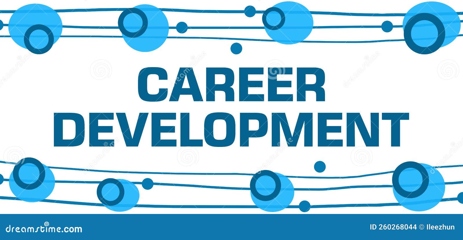 Career Development Blue Lines Borders Top Bottom Stock Illustration ...