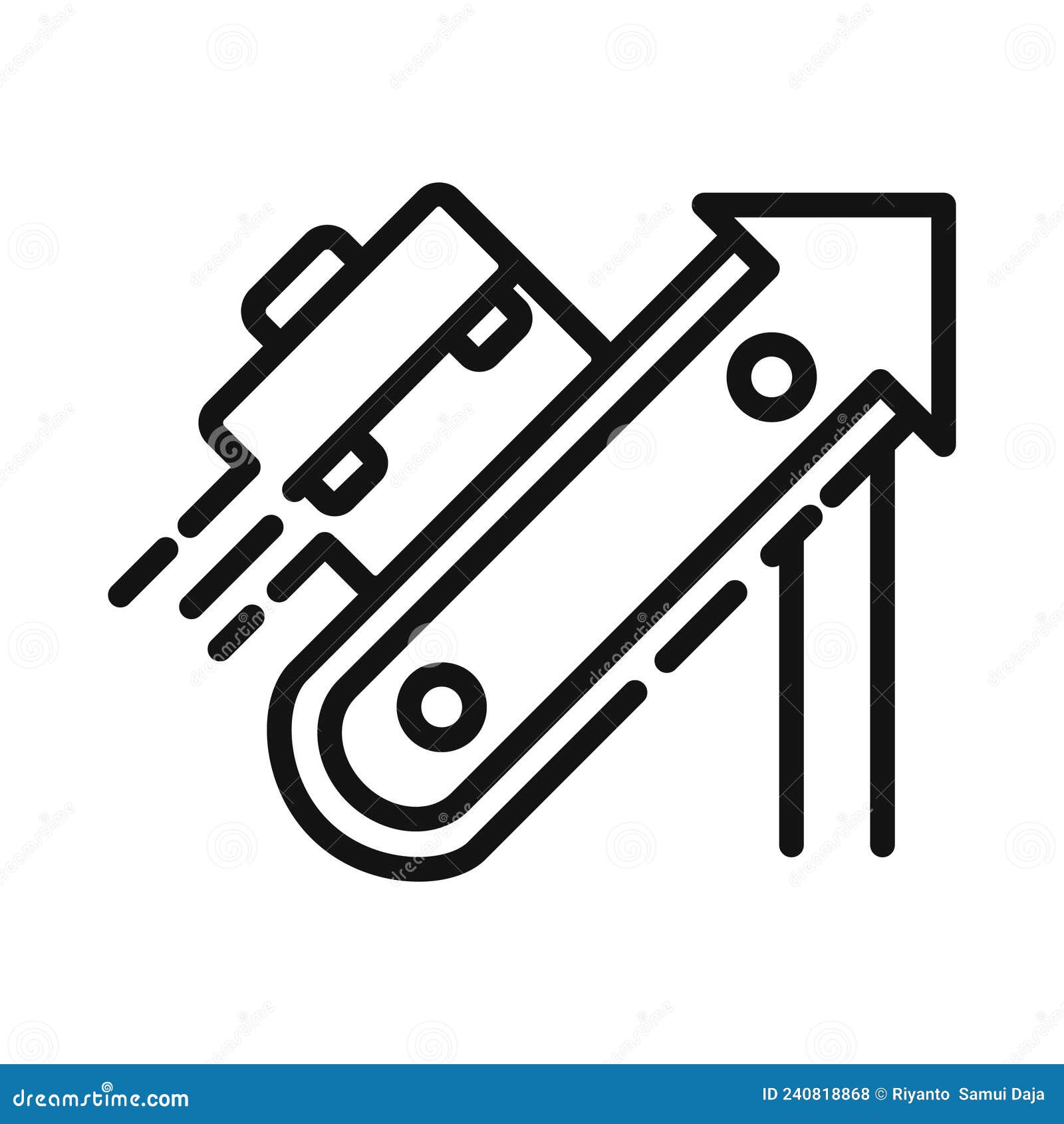 Career Development Icon Black and White Illustration Stock Vector ...