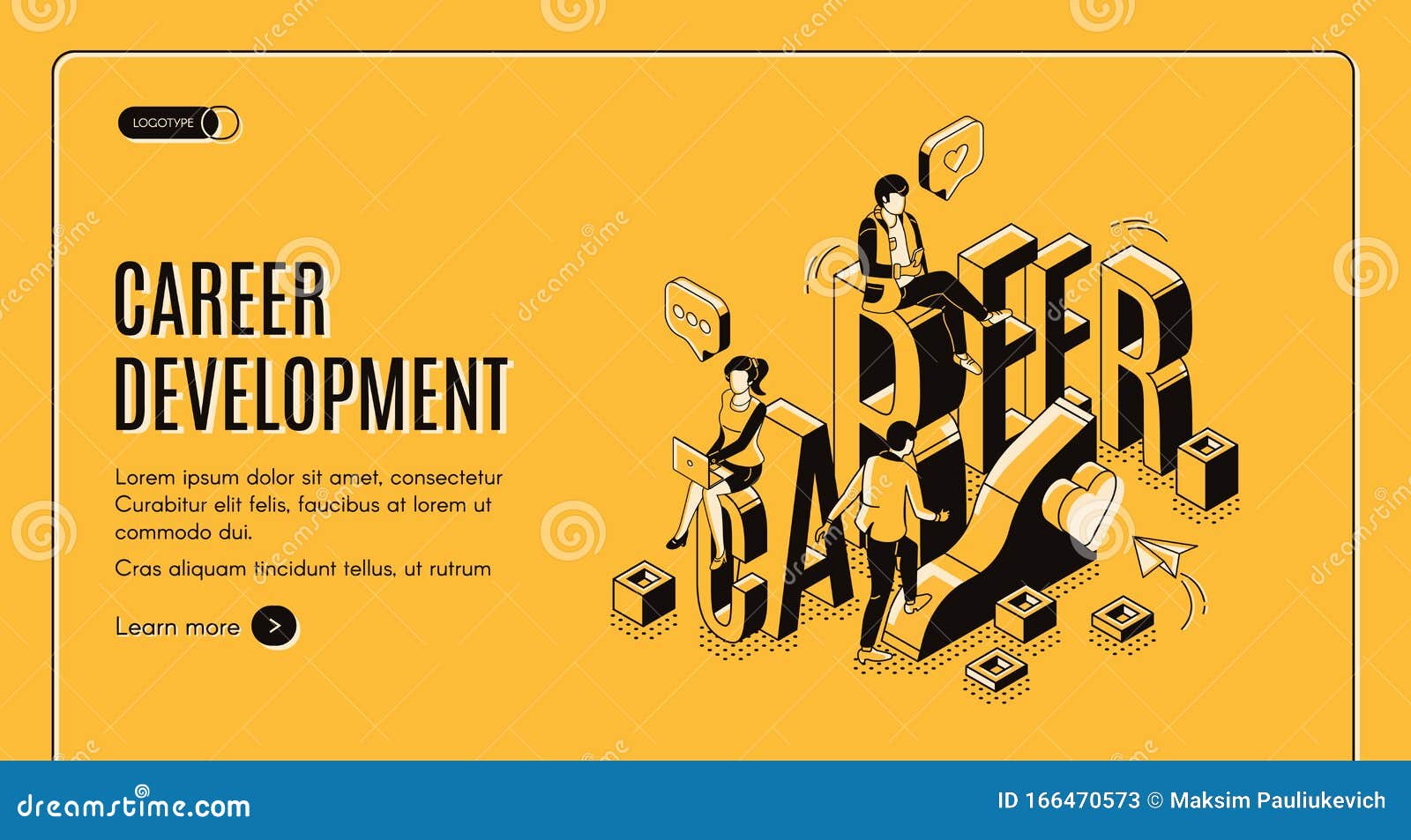 Career Development And Upskilling Vector Illustration | CartoonDealer ...