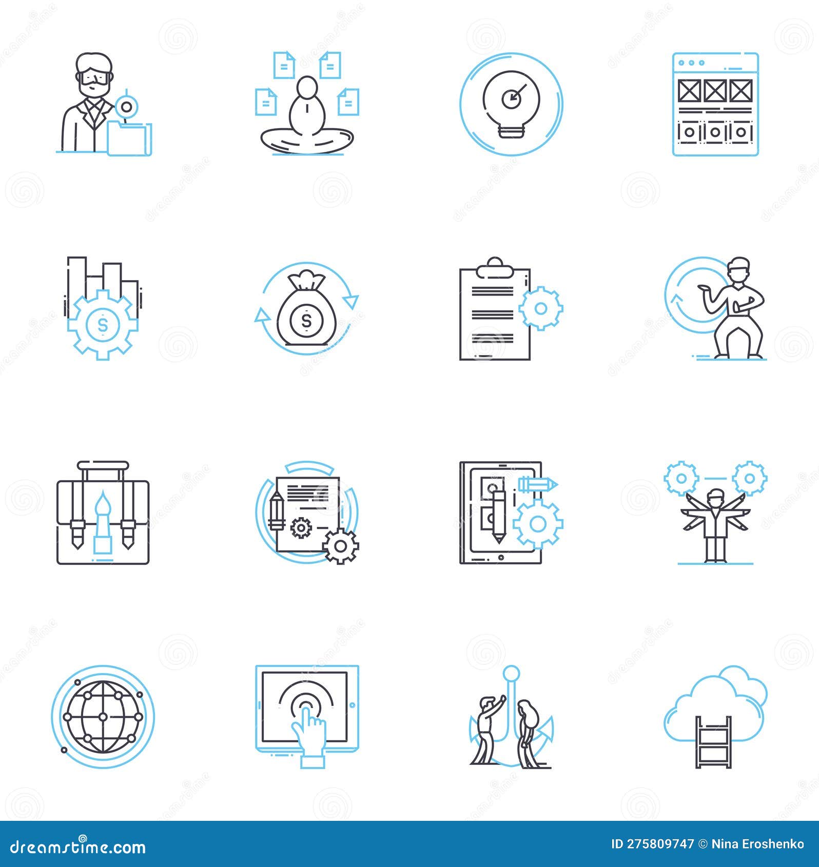 Career Development Linear Icons Set. Growth, Ambition, Potential ... Career Development Linear Icons Set. Growth, Ambition, Potential ...