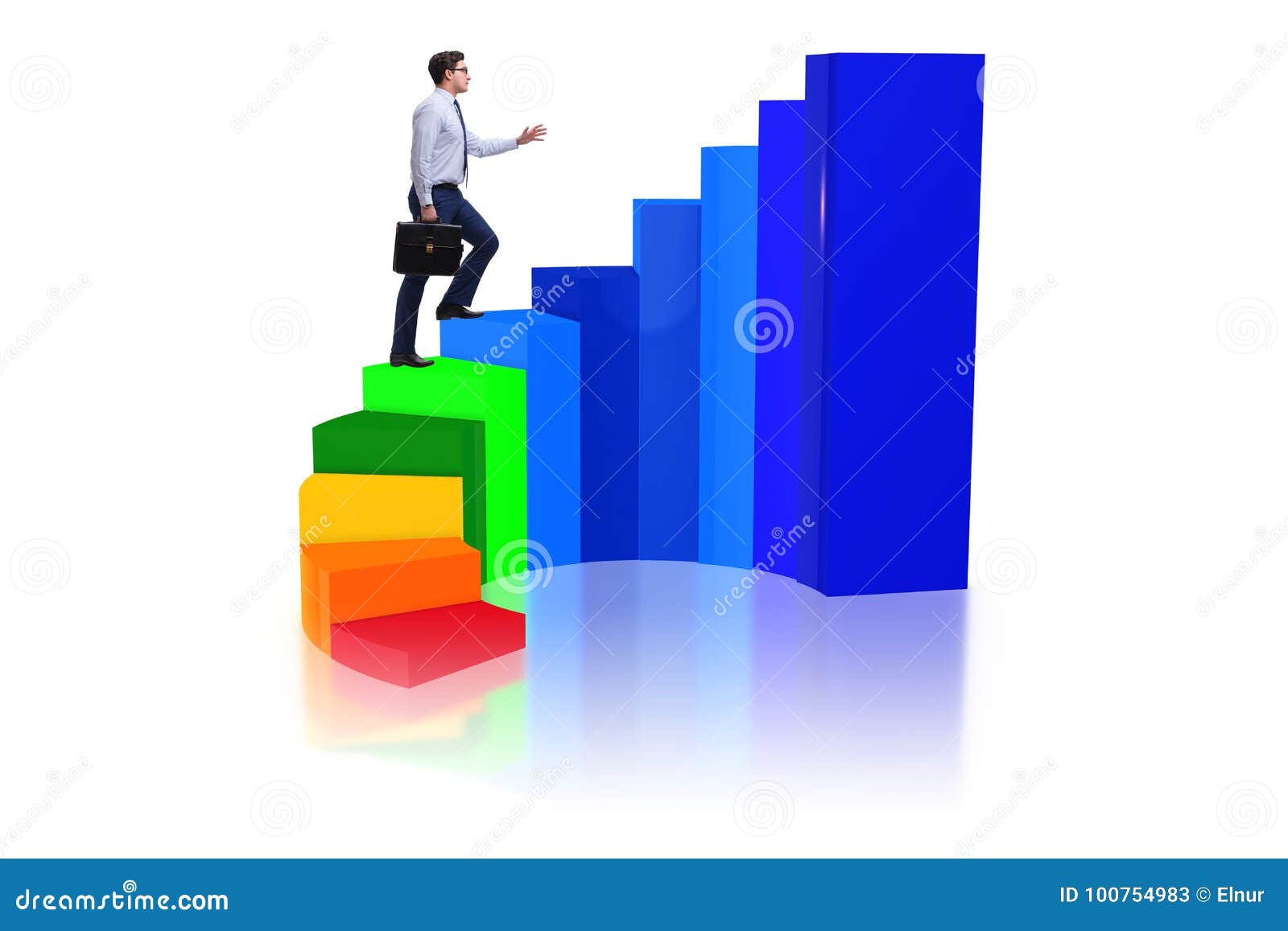 The Career Development with Stairs in Business Concept Stock Image ...