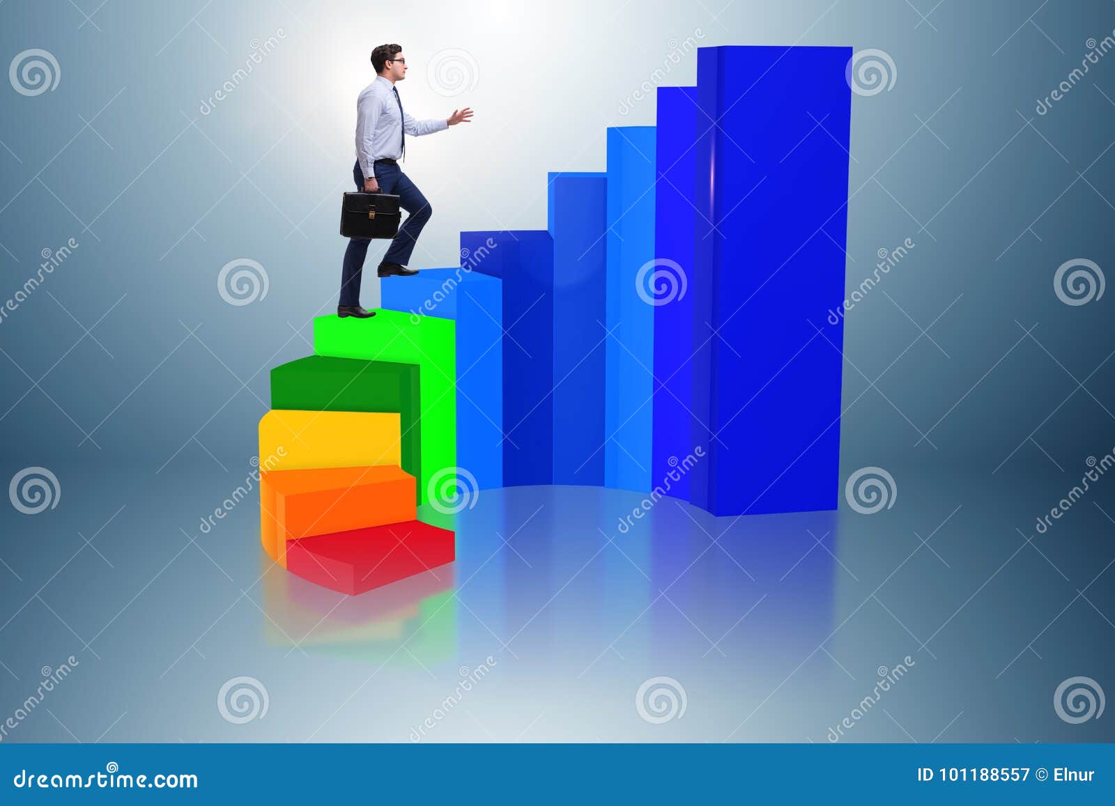 The Career Development with Stairs in Business Concept Stock Image ...