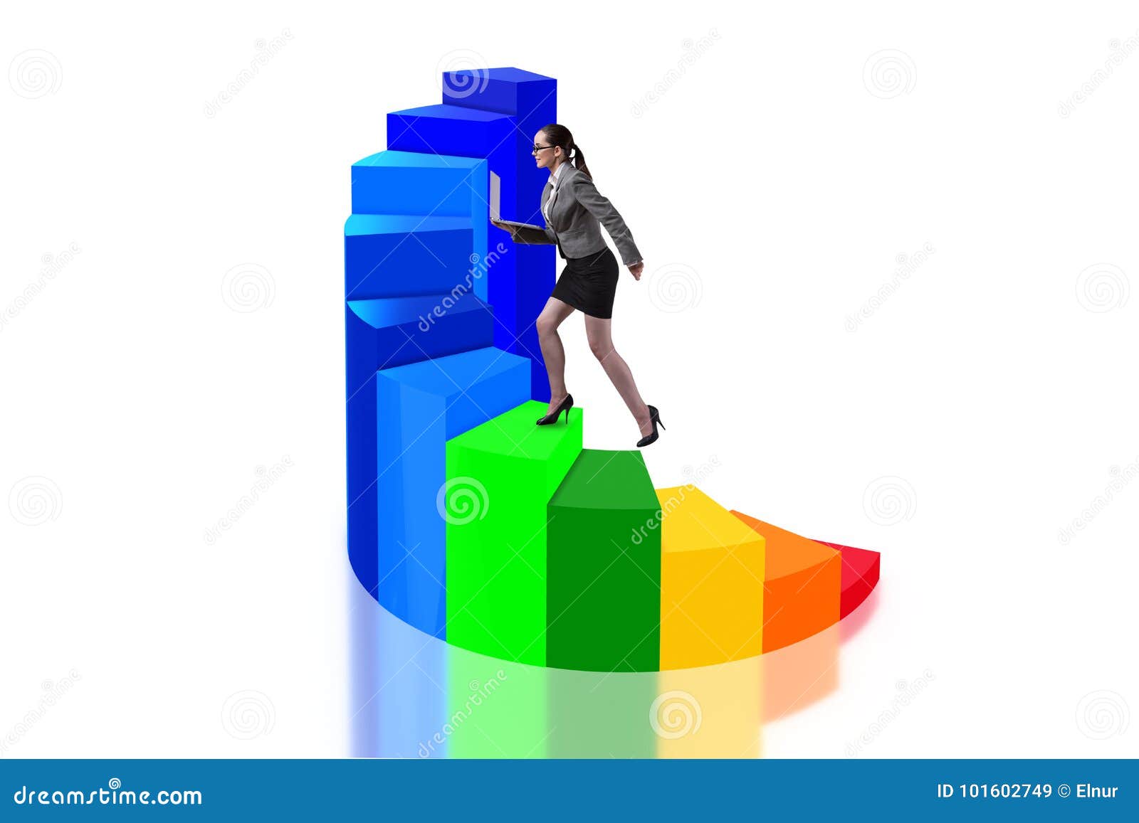 The Career Development with Stairs in Business Concept Stock Image ...