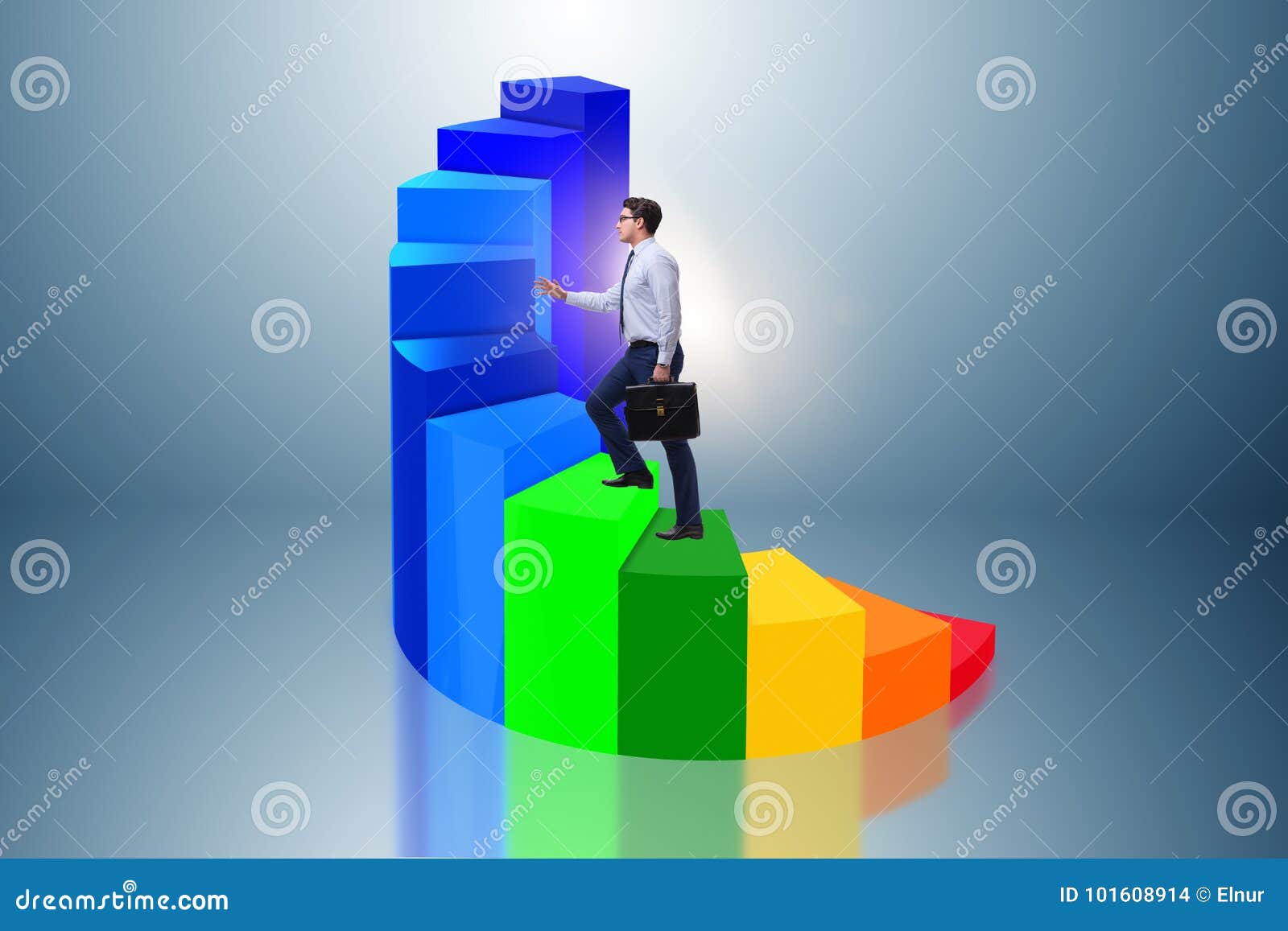 The Career Development with Stairs in Business Concept Stock Photo ...