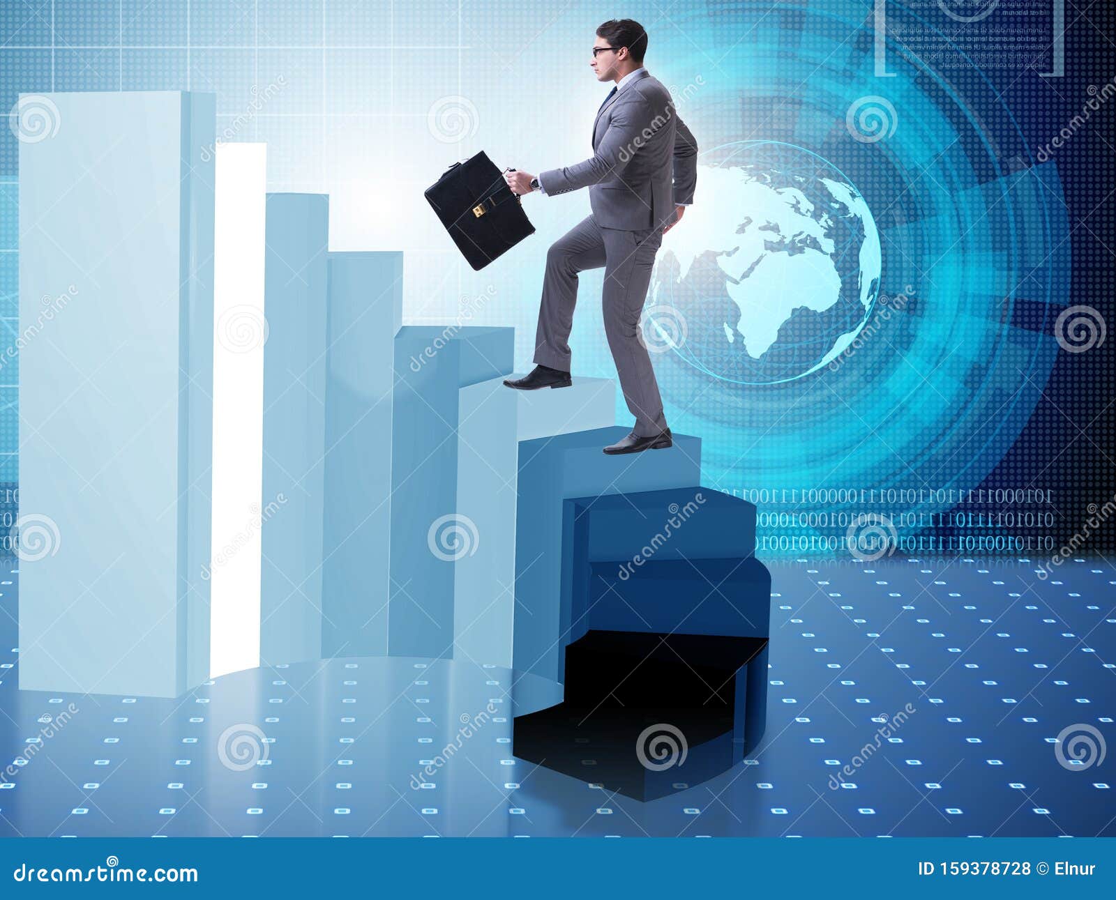 Career Development with Stairs in Business Concept Stock Photo - Image ...