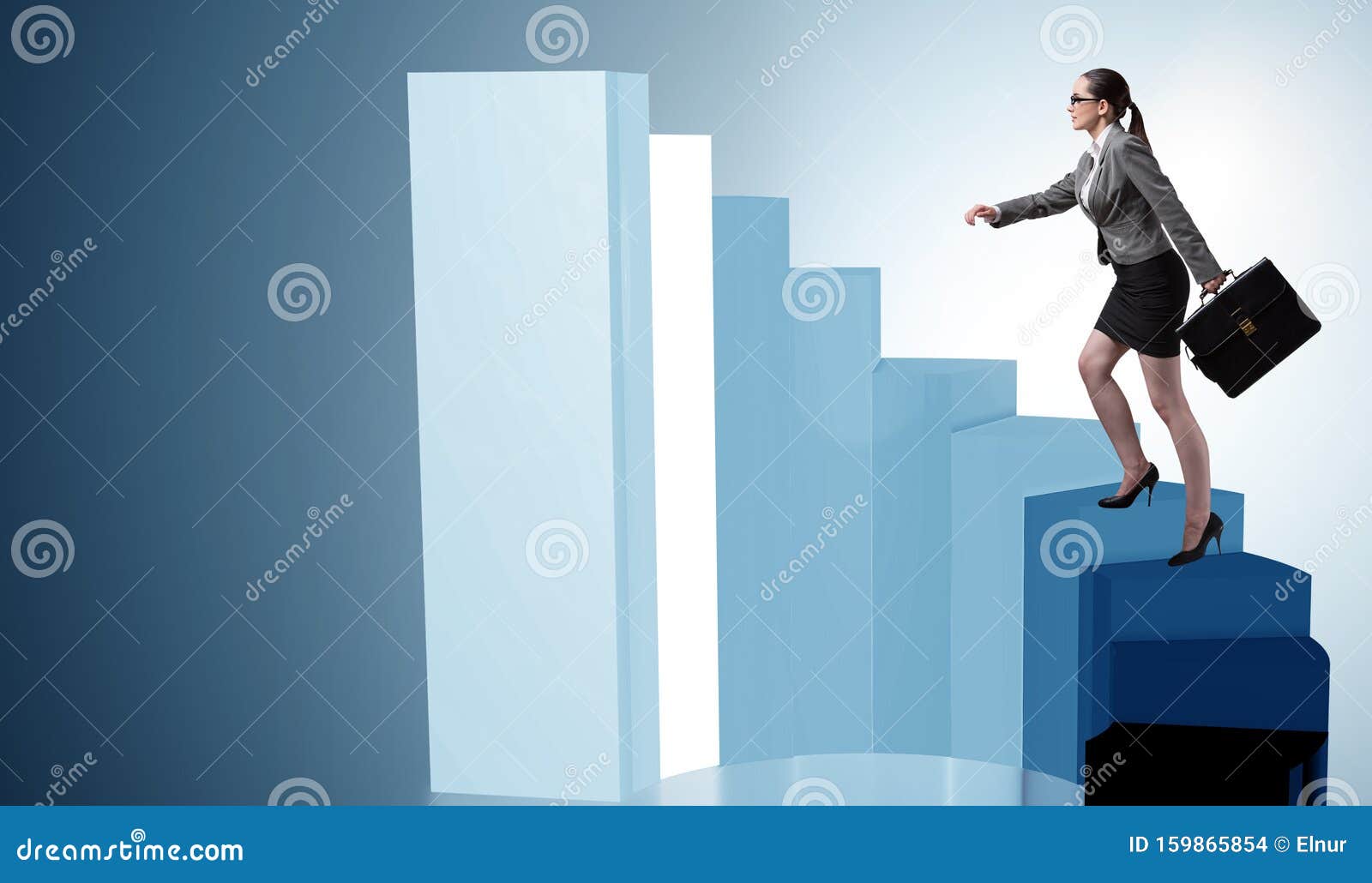 Career Development with Stairs in Business Concept Stock Photo - Image ...