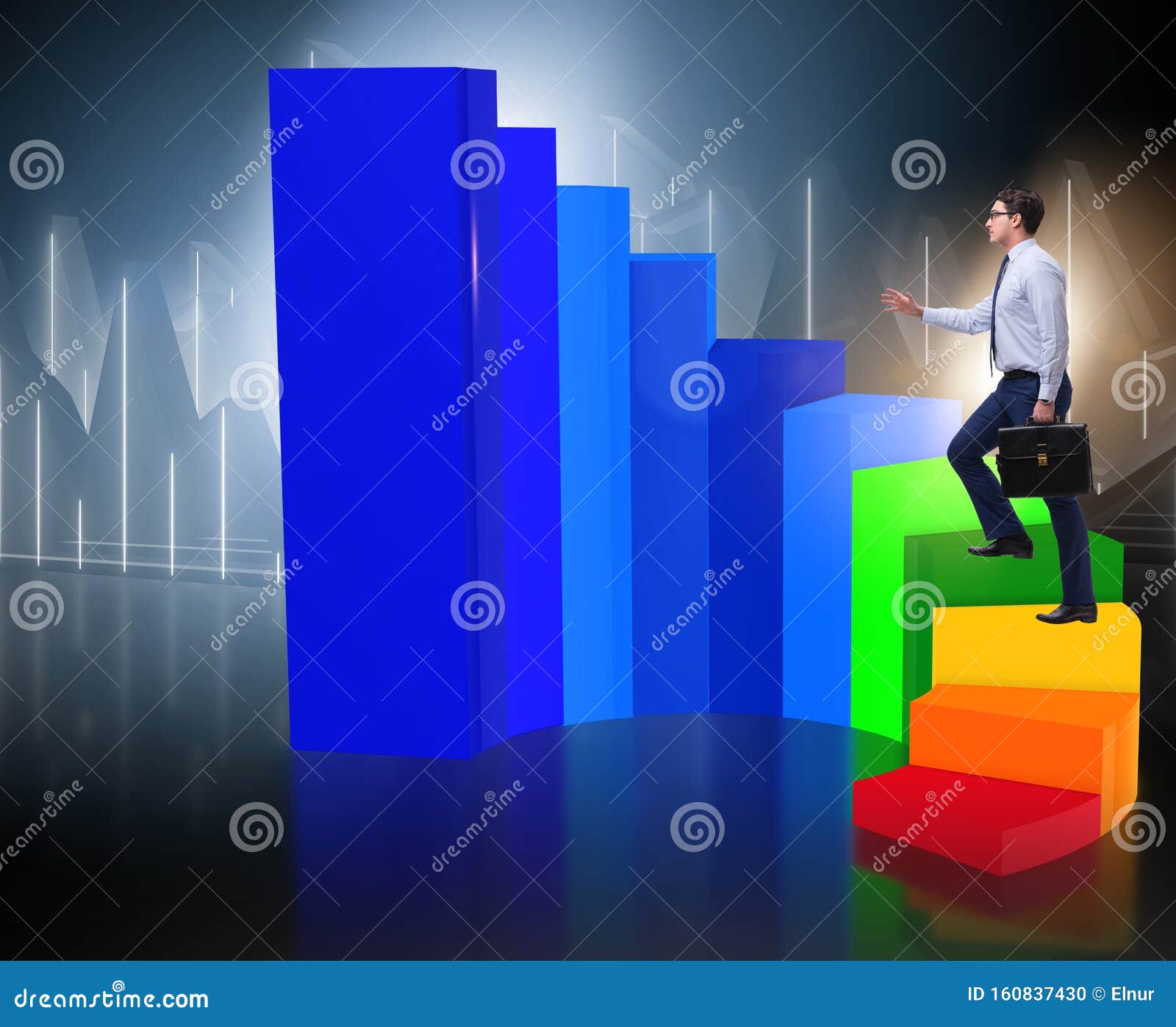Career Development with Stairs in Business Concept Stock Photo - Image ...