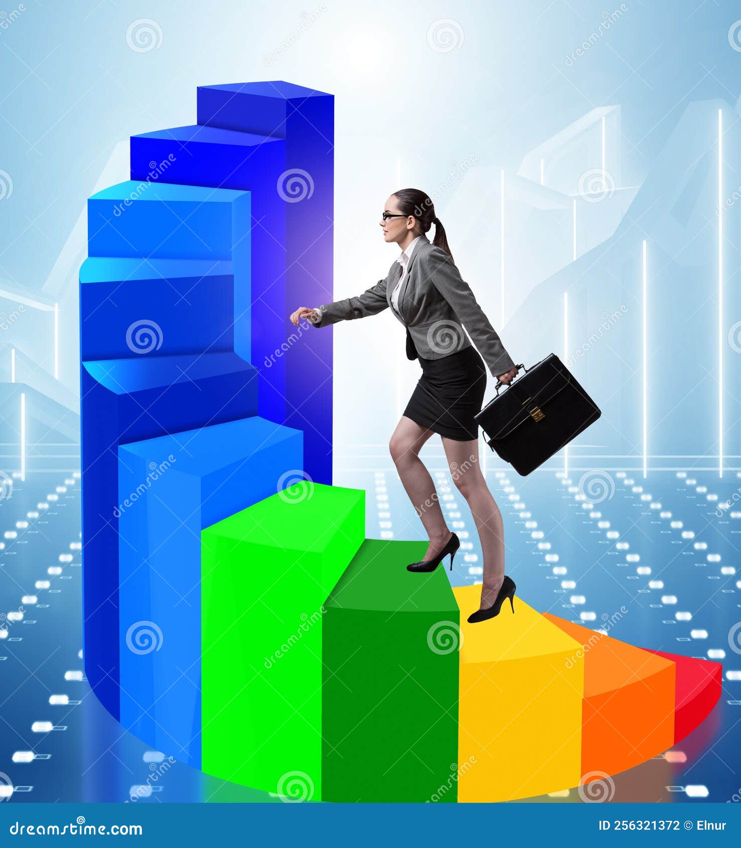 Career Development with Stairs in Business Concept Stock Photo - Image ...