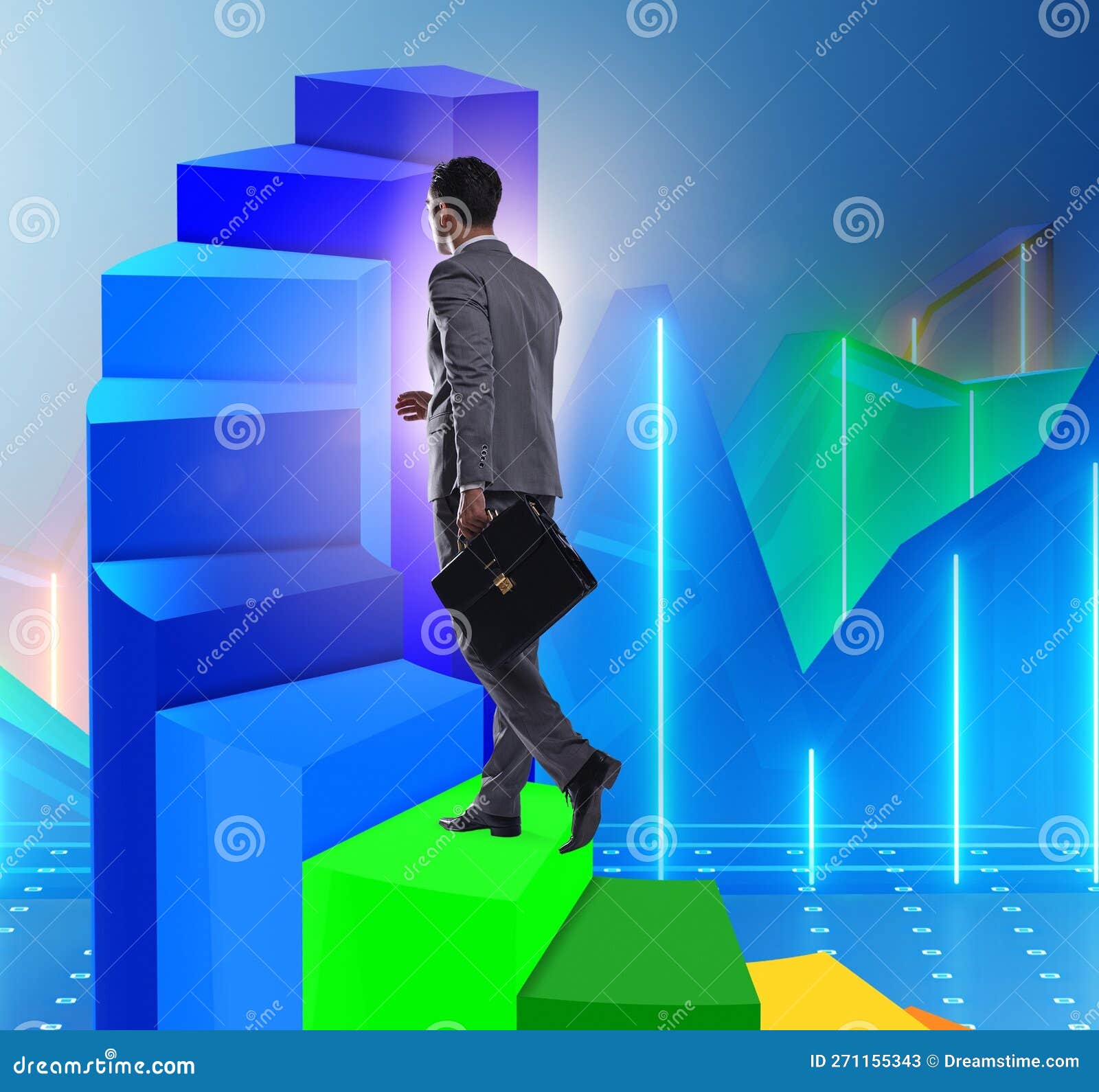 Career Development with Stairs in Business Concept Stock Image - Image ...