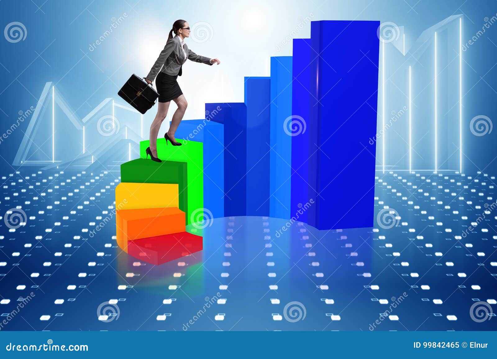 The Career Development with Stairs in Business Concept Stock ...