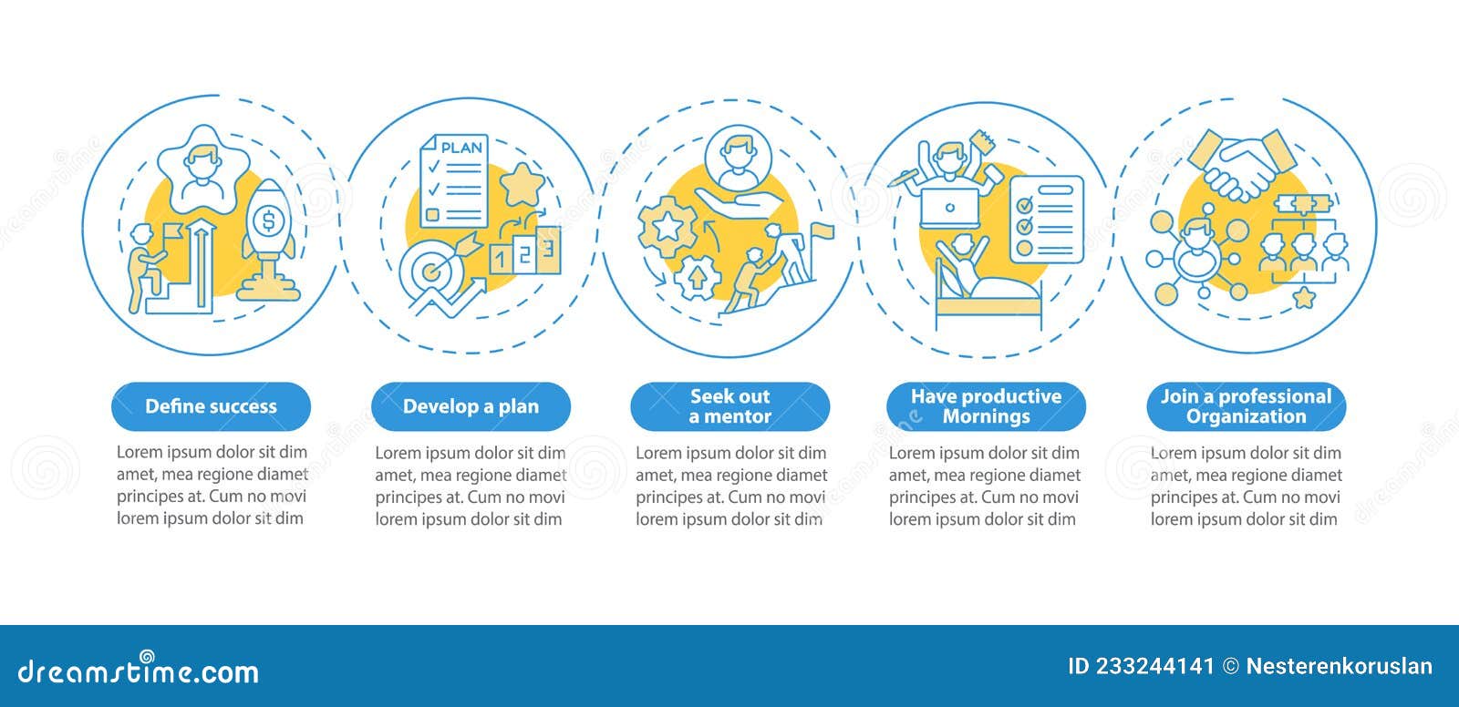 Career Development Vector Infographic Template Stock Vector ...
