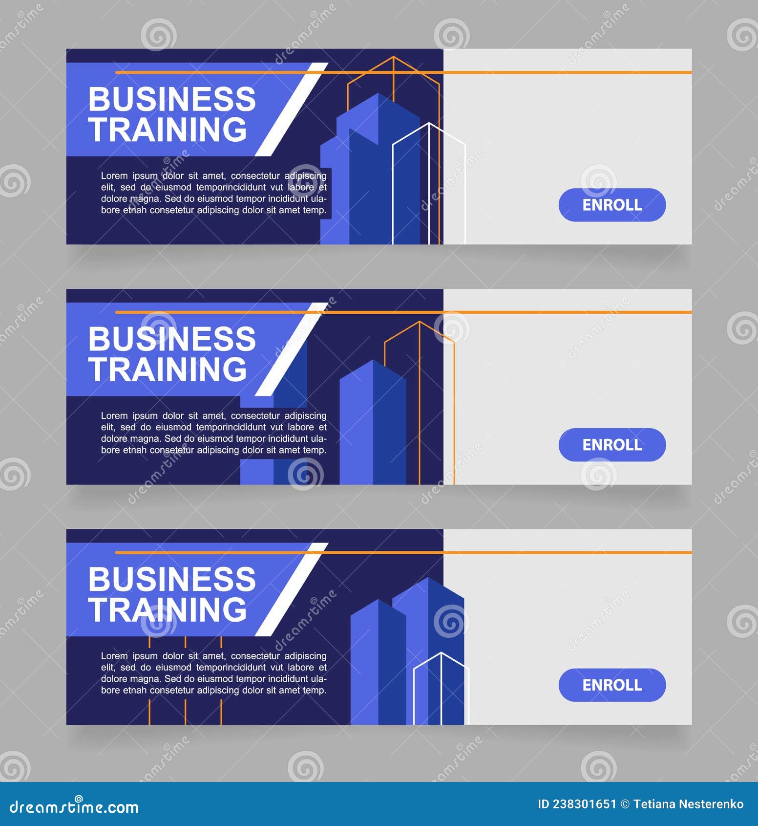 Career Development Web Banner Design Template Stock Vector ...