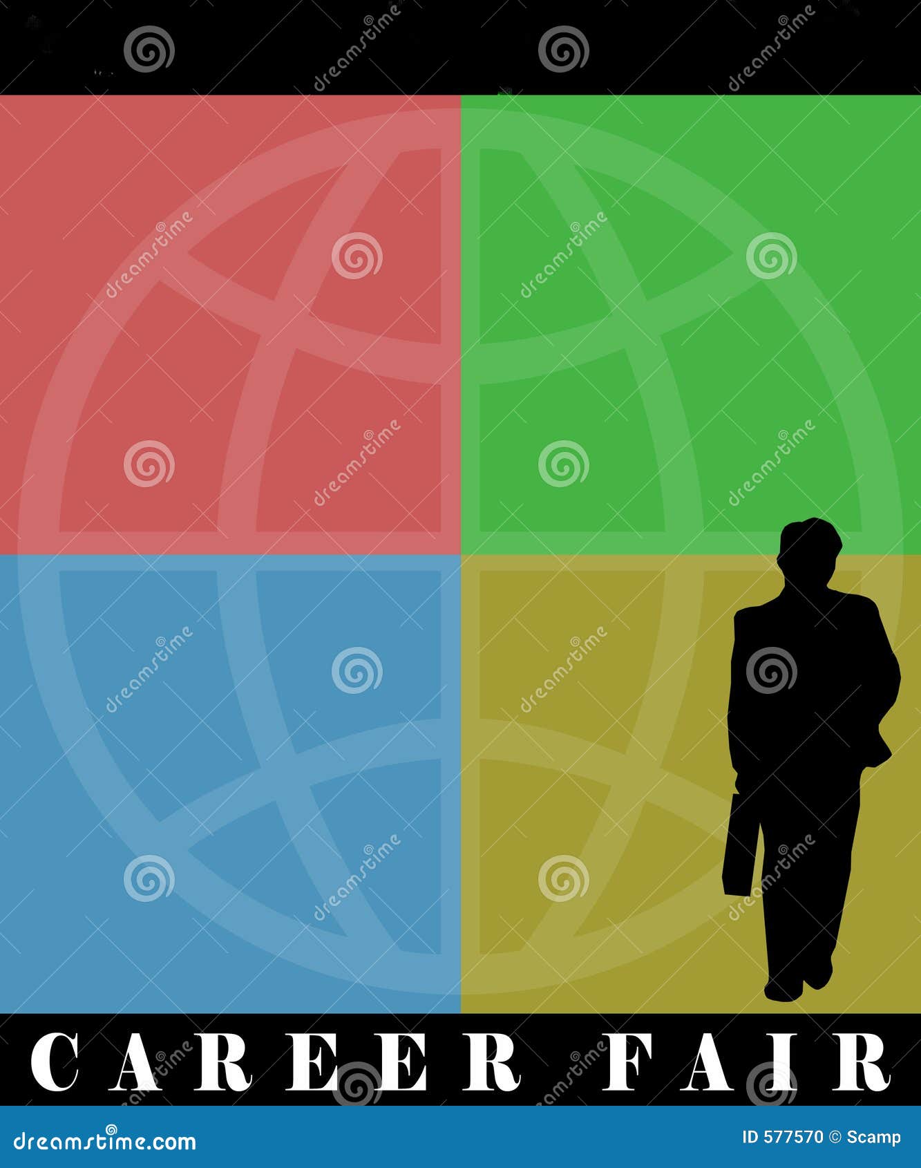 Career Fair Poster stock illustration. Illustration of prosperity - 577570