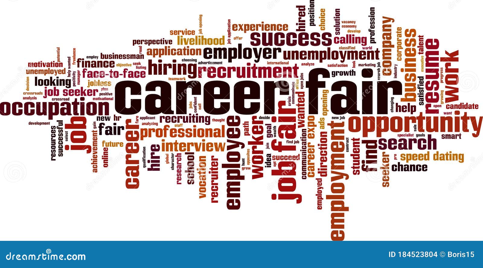 Career fair word cloud stock vector. Illustration of fair - 184523804