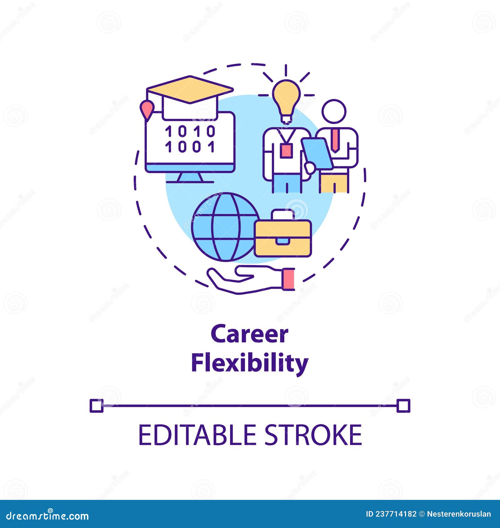 Career Flexibility Concept Icon Stock Vector - Illustration of ...