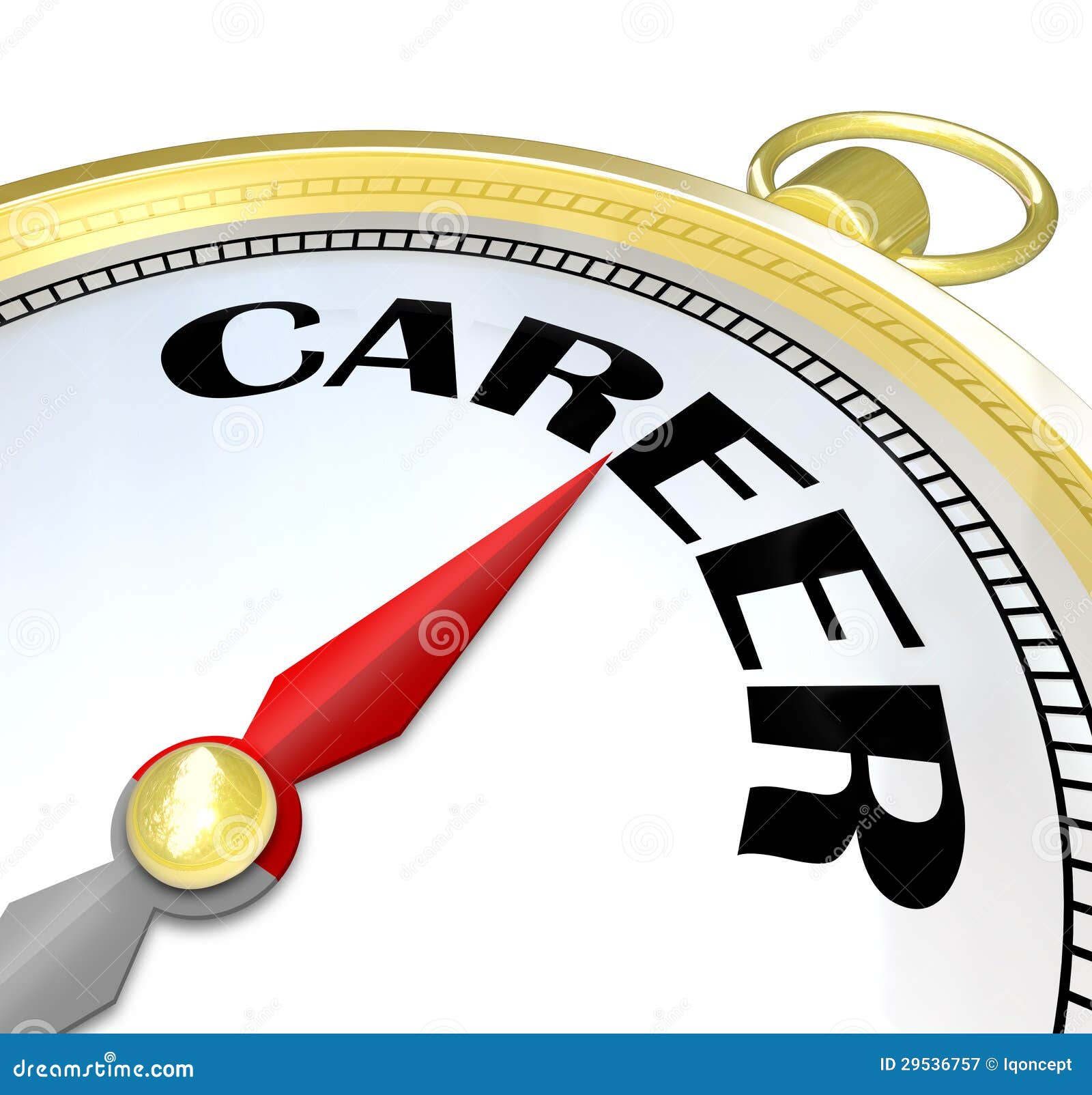 Career Gold Compass Directions Point To Success In Job Stock