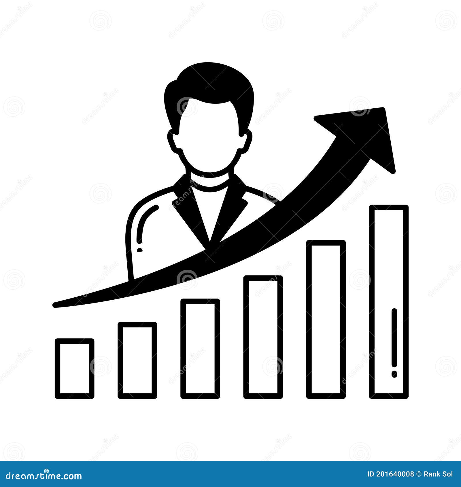 Career Graph Vector Icon Which Can Easily Modify or Edit Stock Vector ...