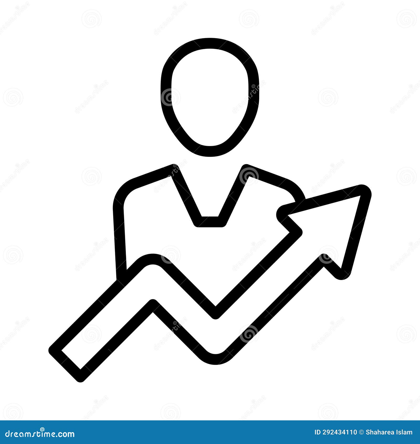 Career growth icon stock vector. Illustration of meticulously - 292434110