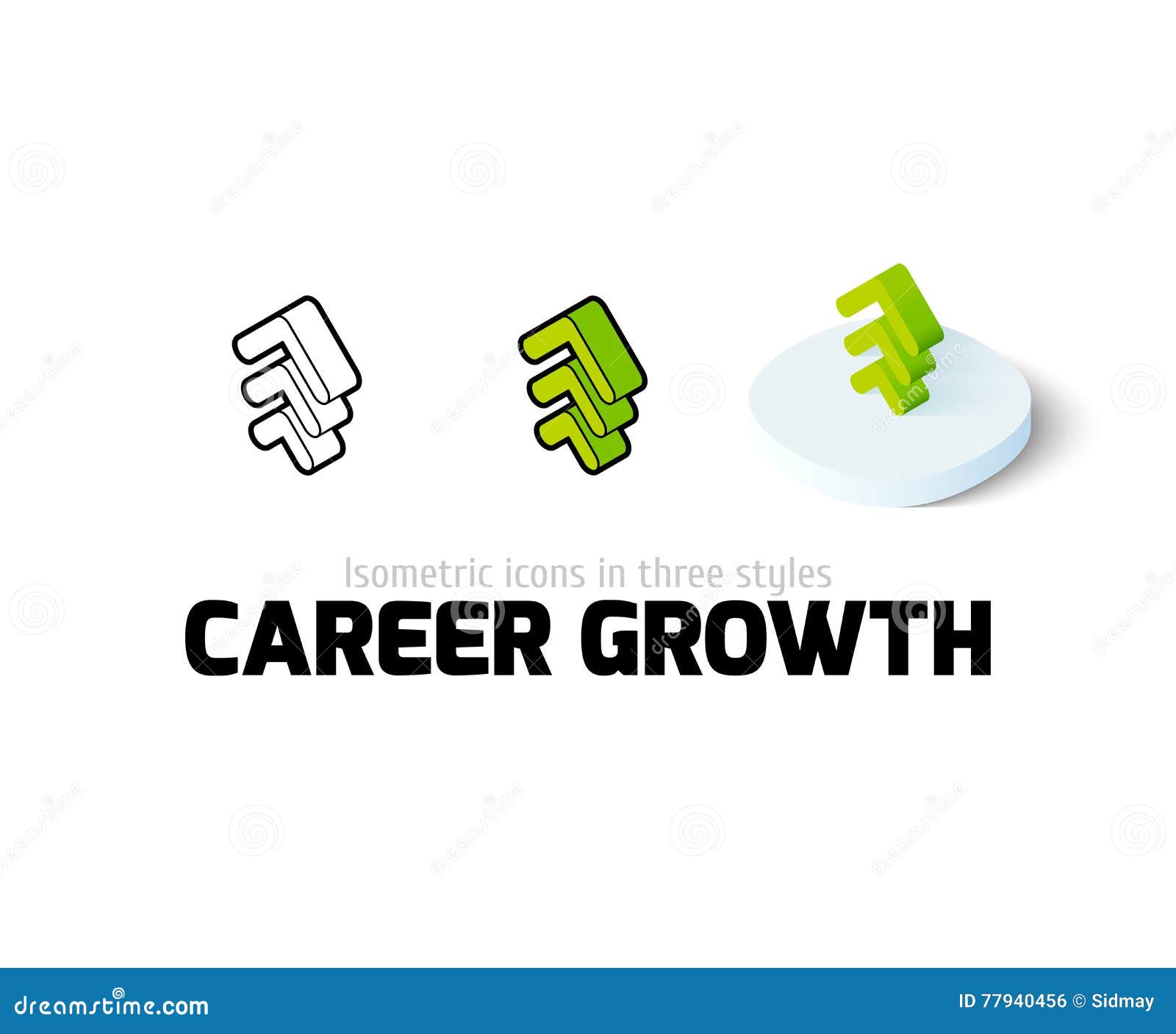 Career Growth Icon in Different Style Stock Vector - Illustration of ...