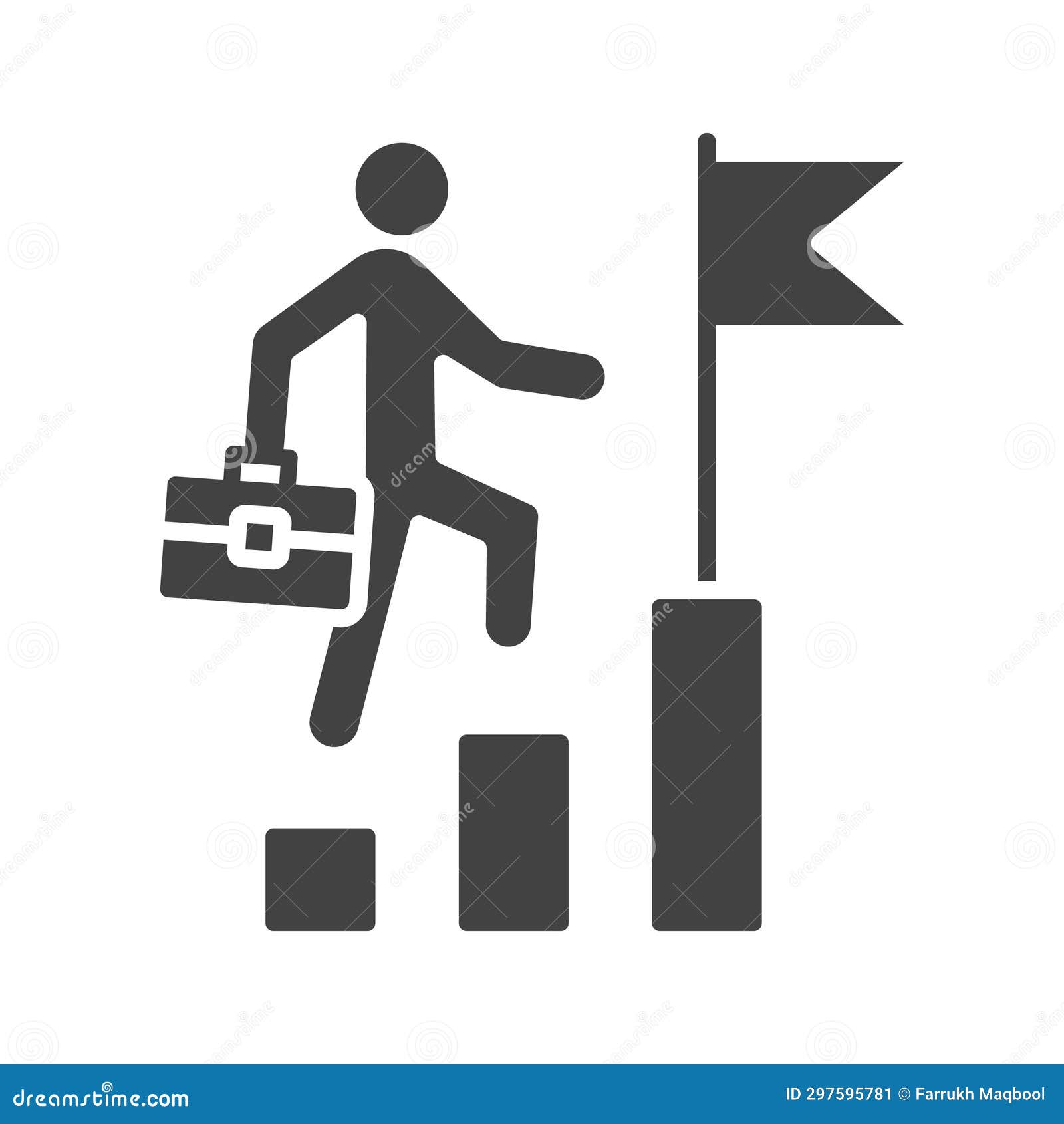 Career Growth Icon Vector Image. Stock Vector - Illustration of vector ...
