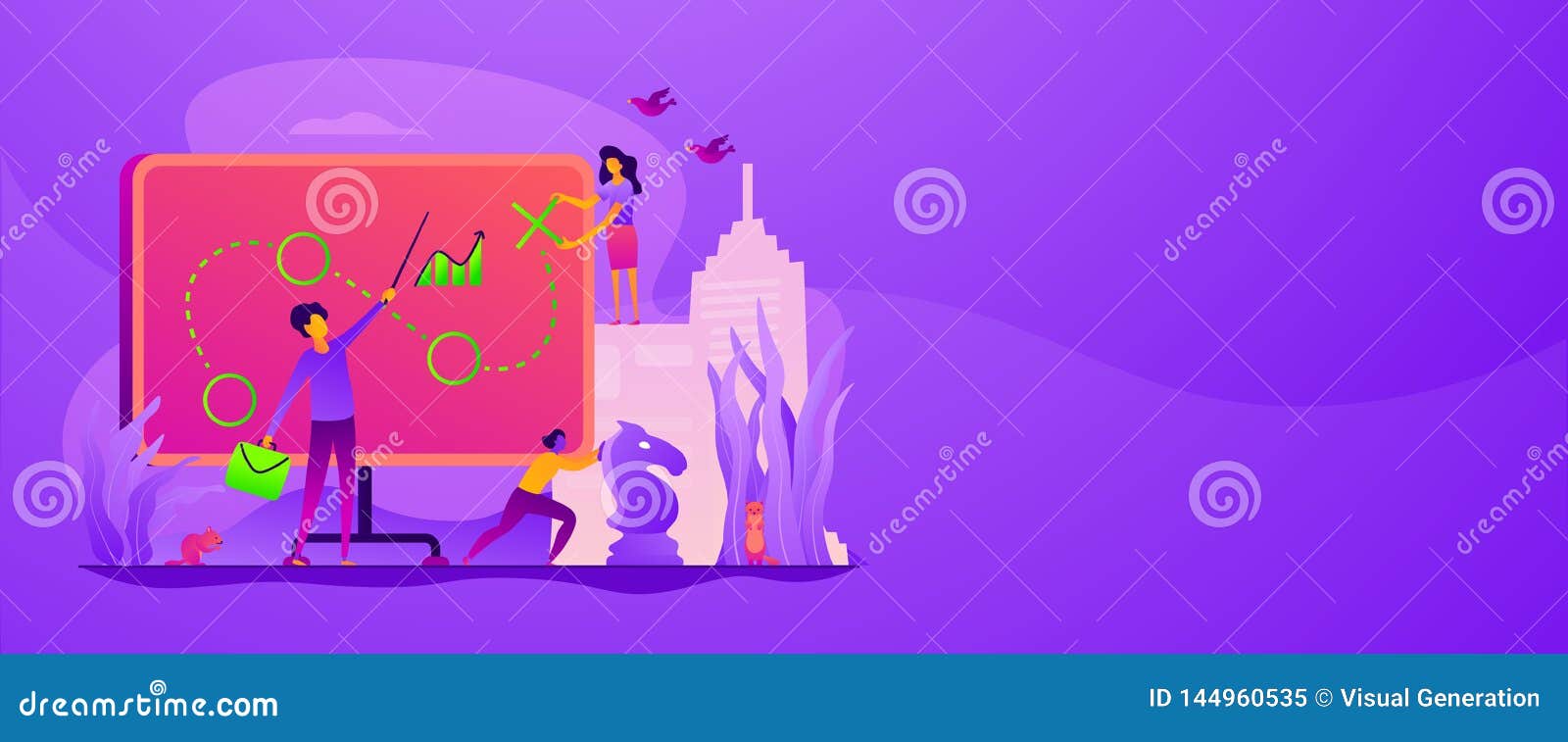 Career Growth Web Banner Concept. Stock Vector - Illustration of header ...