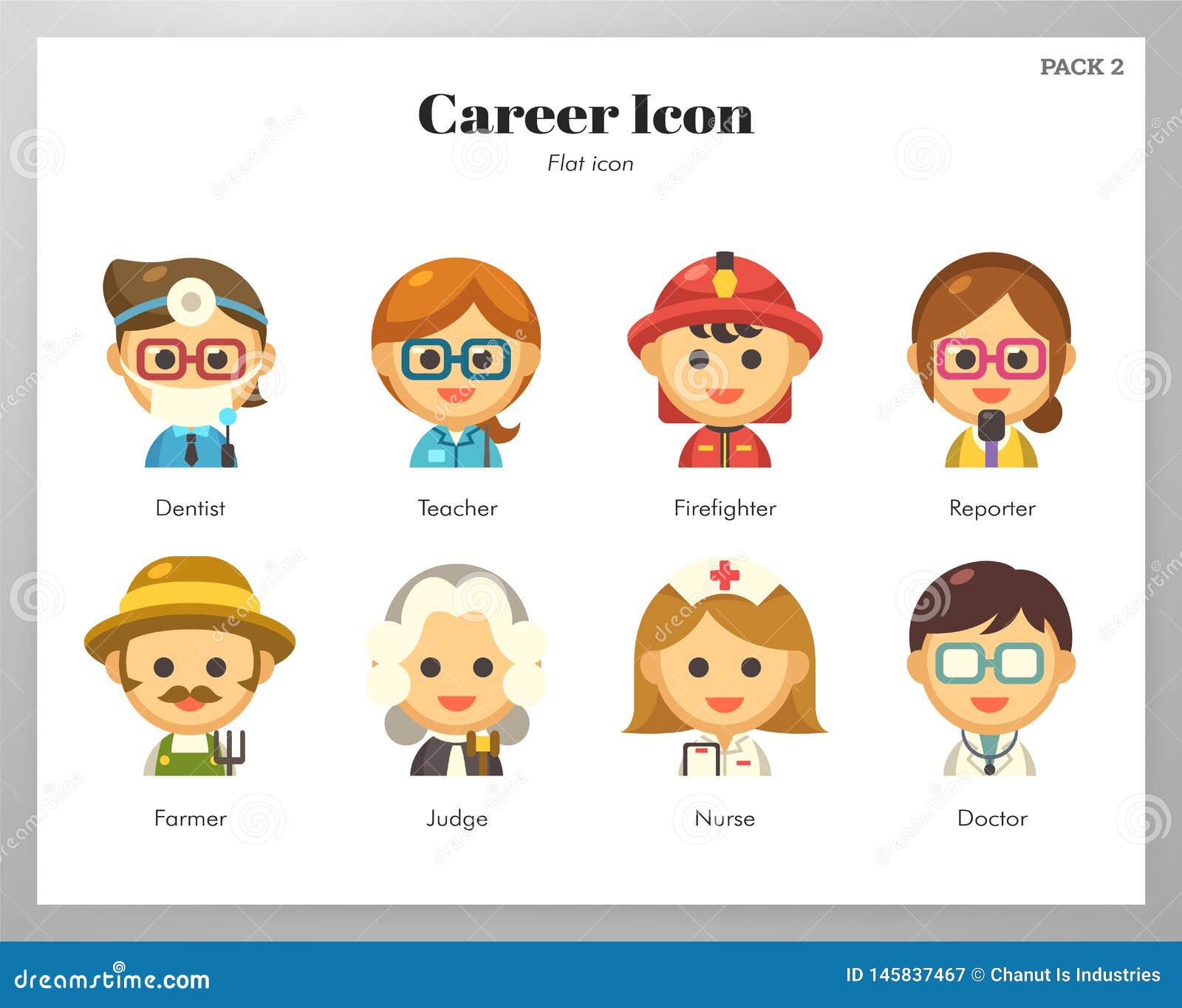 Career icon flat pack stock vector. Illustration of interview - 145837467